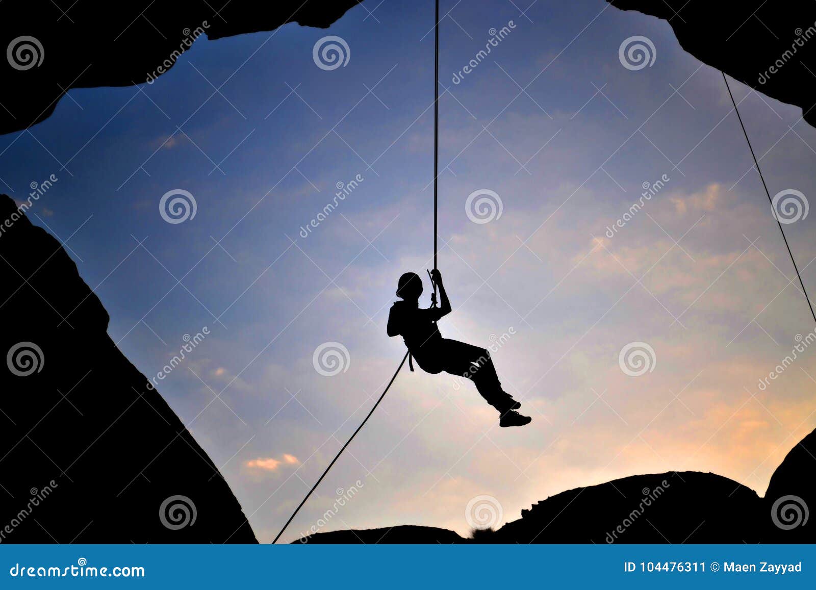 Falling by Rope stock image. Image of rocky, fall, grab - 104476311
