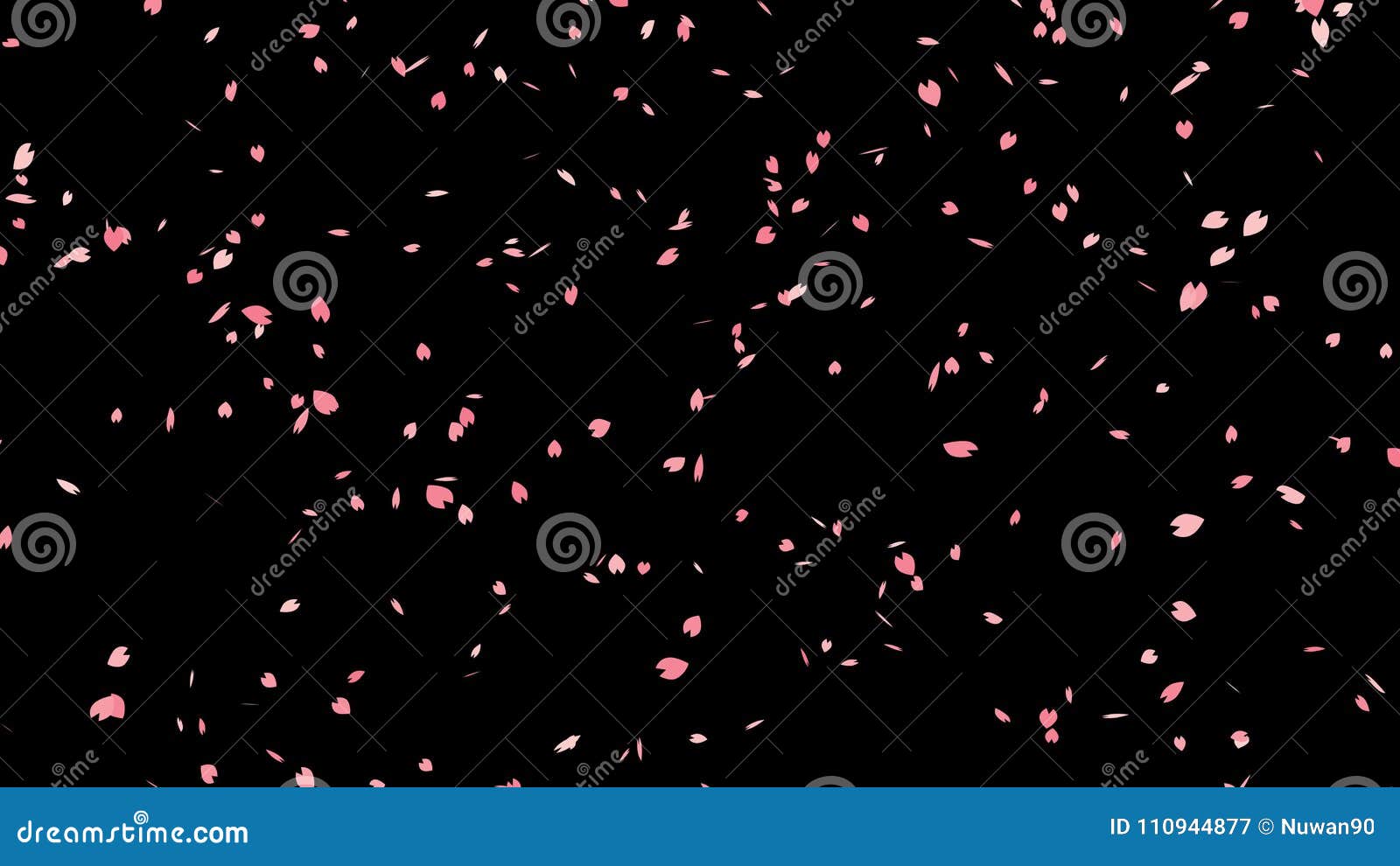 Falling Sakura Cherry Blossom with Alpha, Looped Stock Video - Video of ...