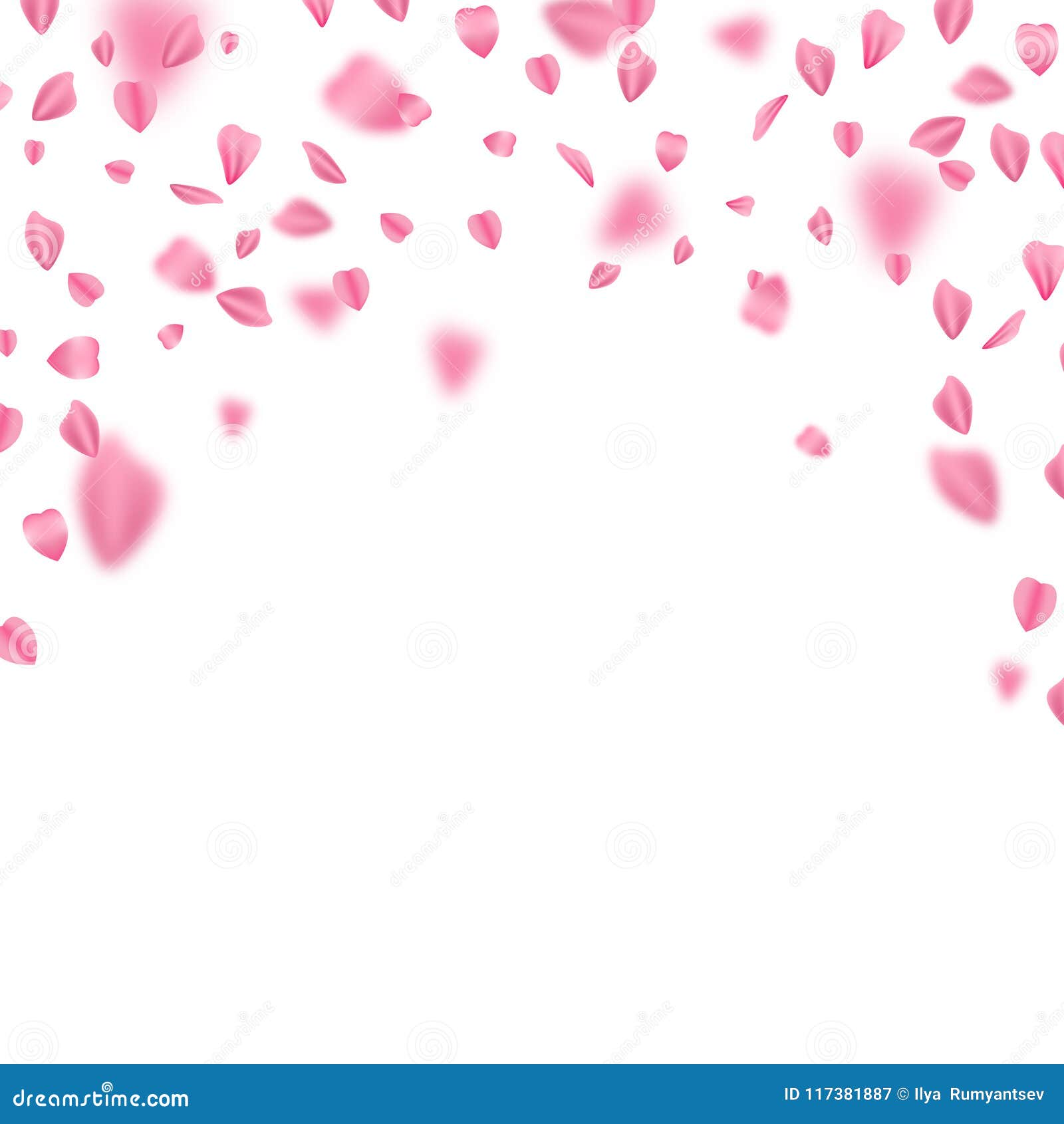 Falling Sakura Leaves on White Background Stock Vector - Illustration ...