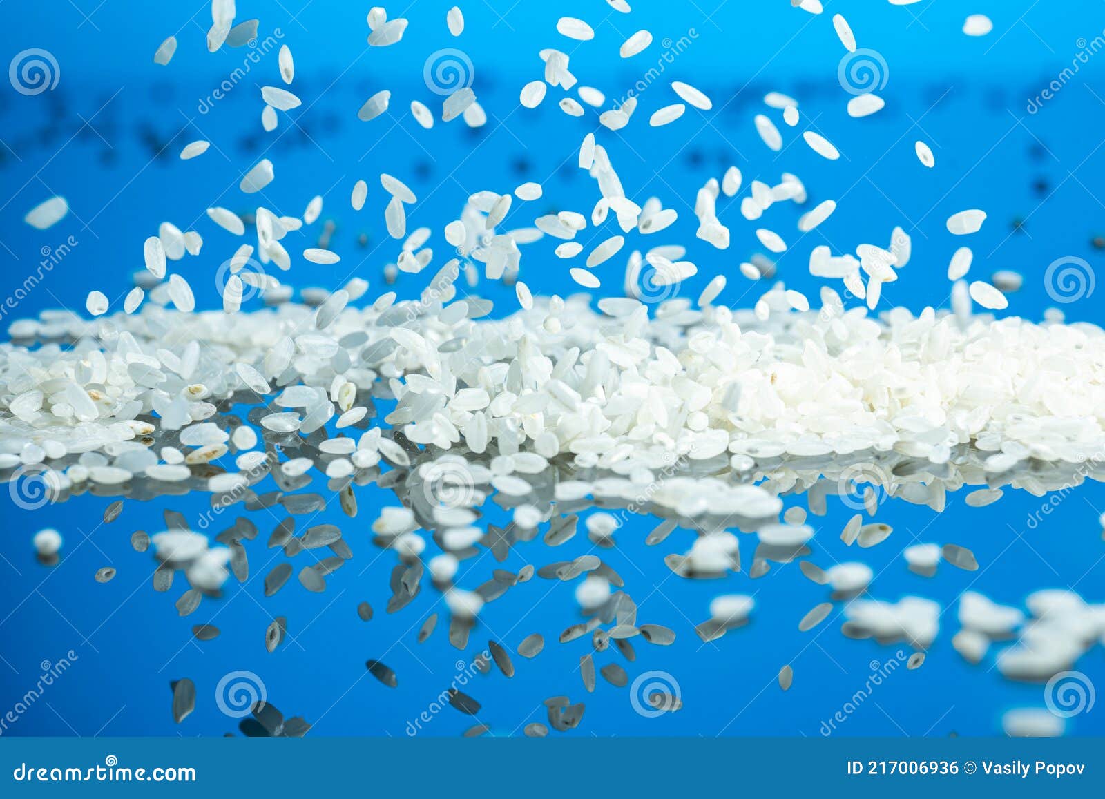 Falling Seeds Crushed Round Rice for Porridge Stock Photo - Image of ...