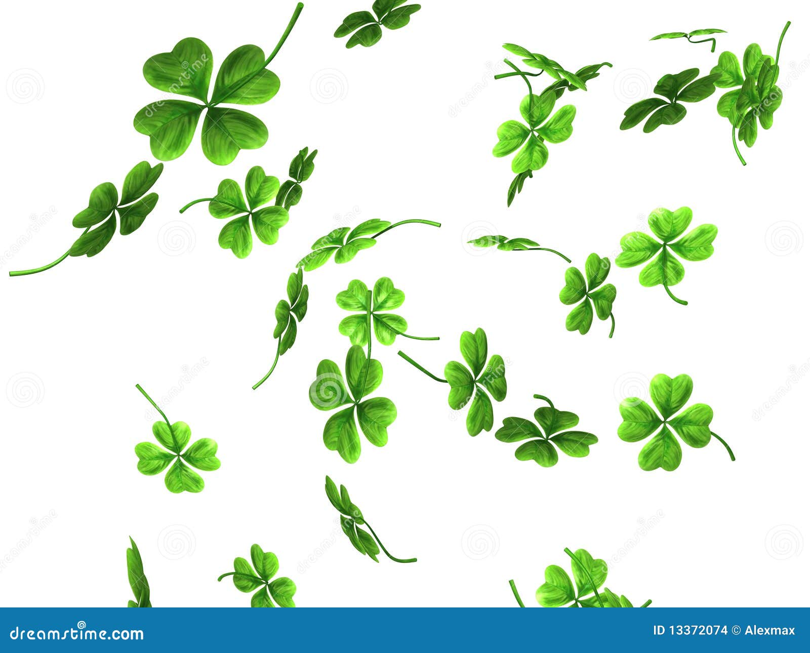 Falling Shamrock Leaves stock illustration. Illustration of isolated ...