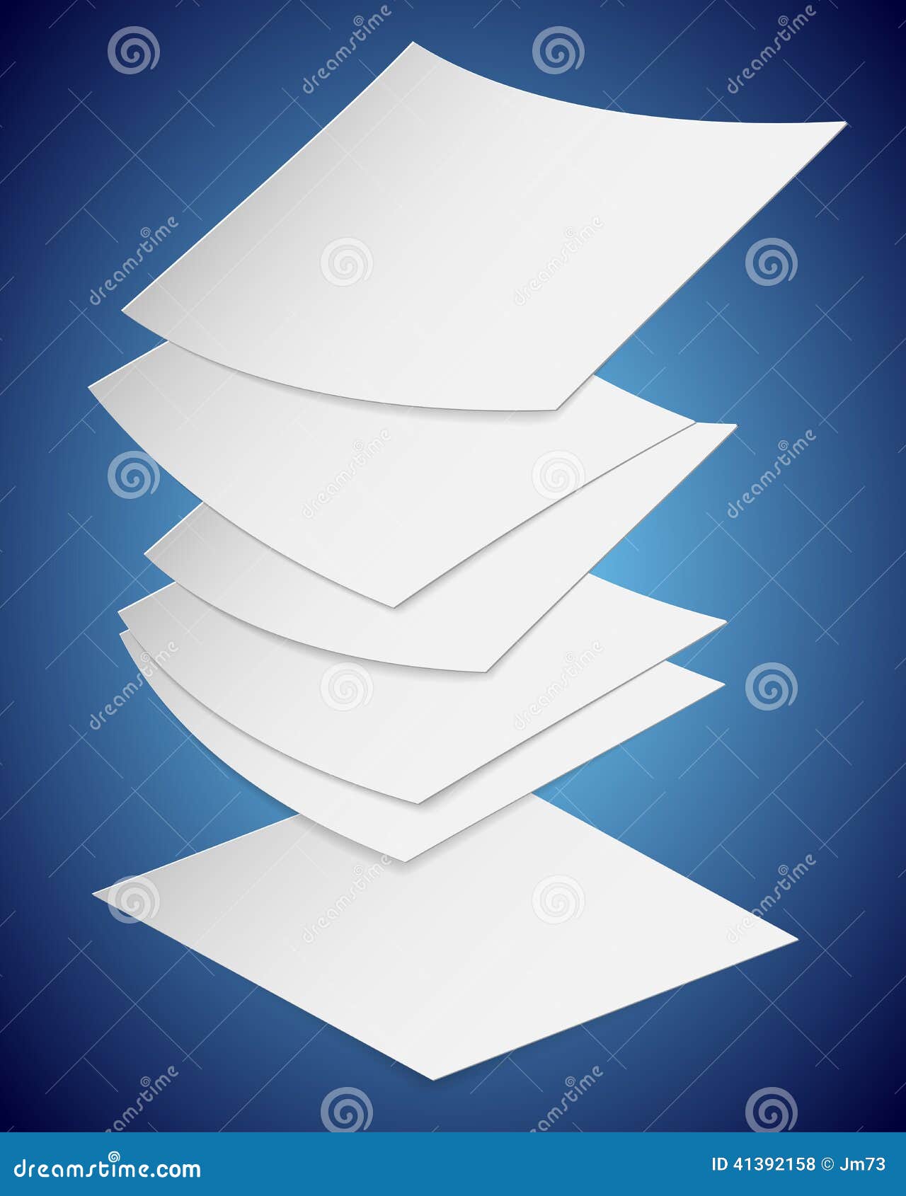 Falling Sheets of Paper with Place for Your Message Stock Vector ...