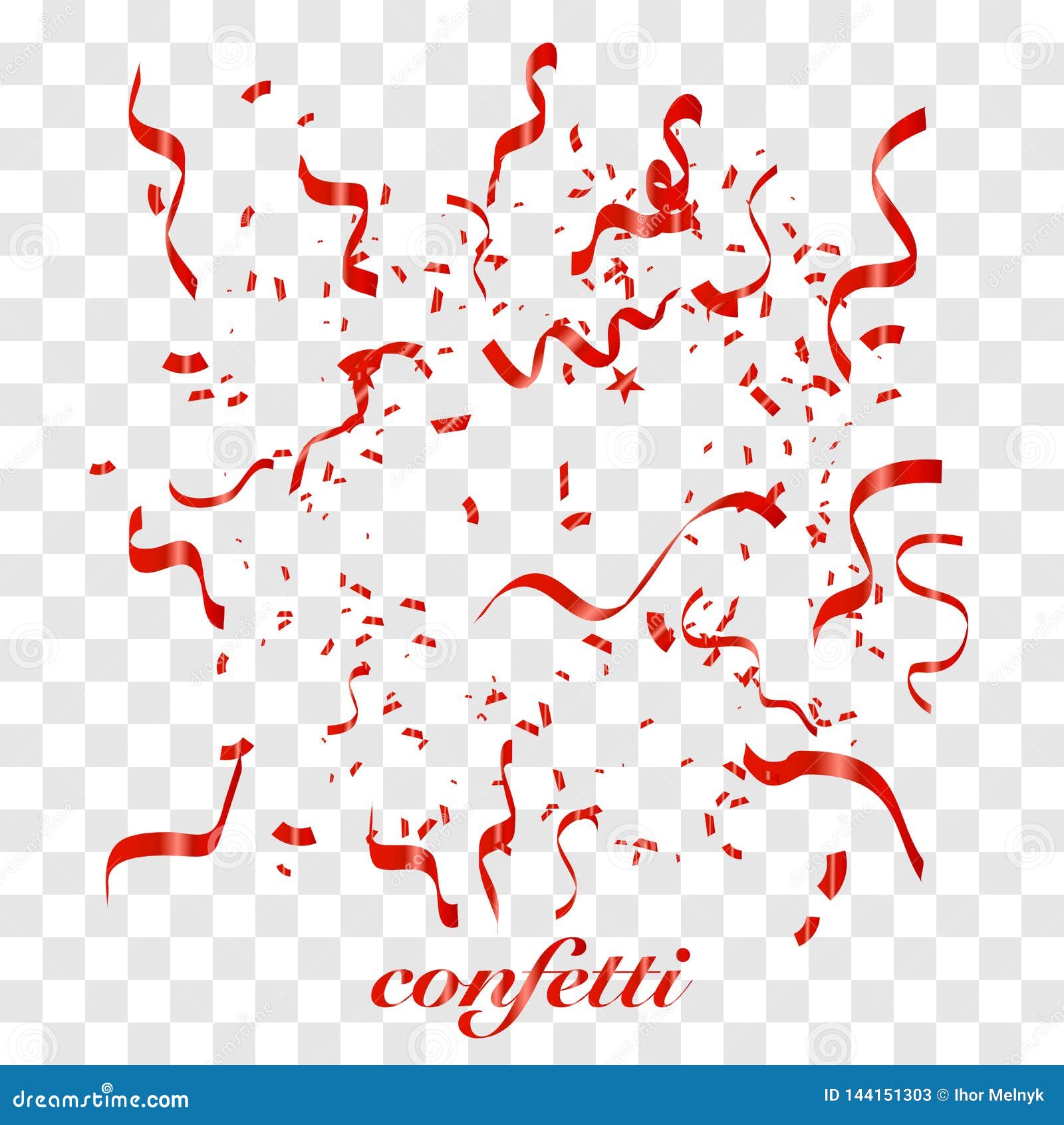 Falling shiny Red confetti stock vector. Illustration of glitter ...
