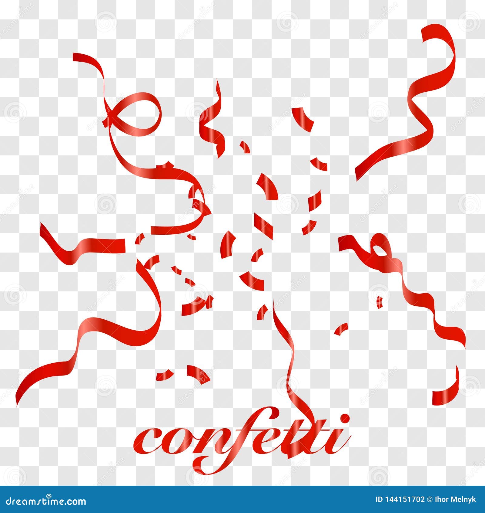 Falling shiny Red confetti stock vector. Illustration of birthday ...