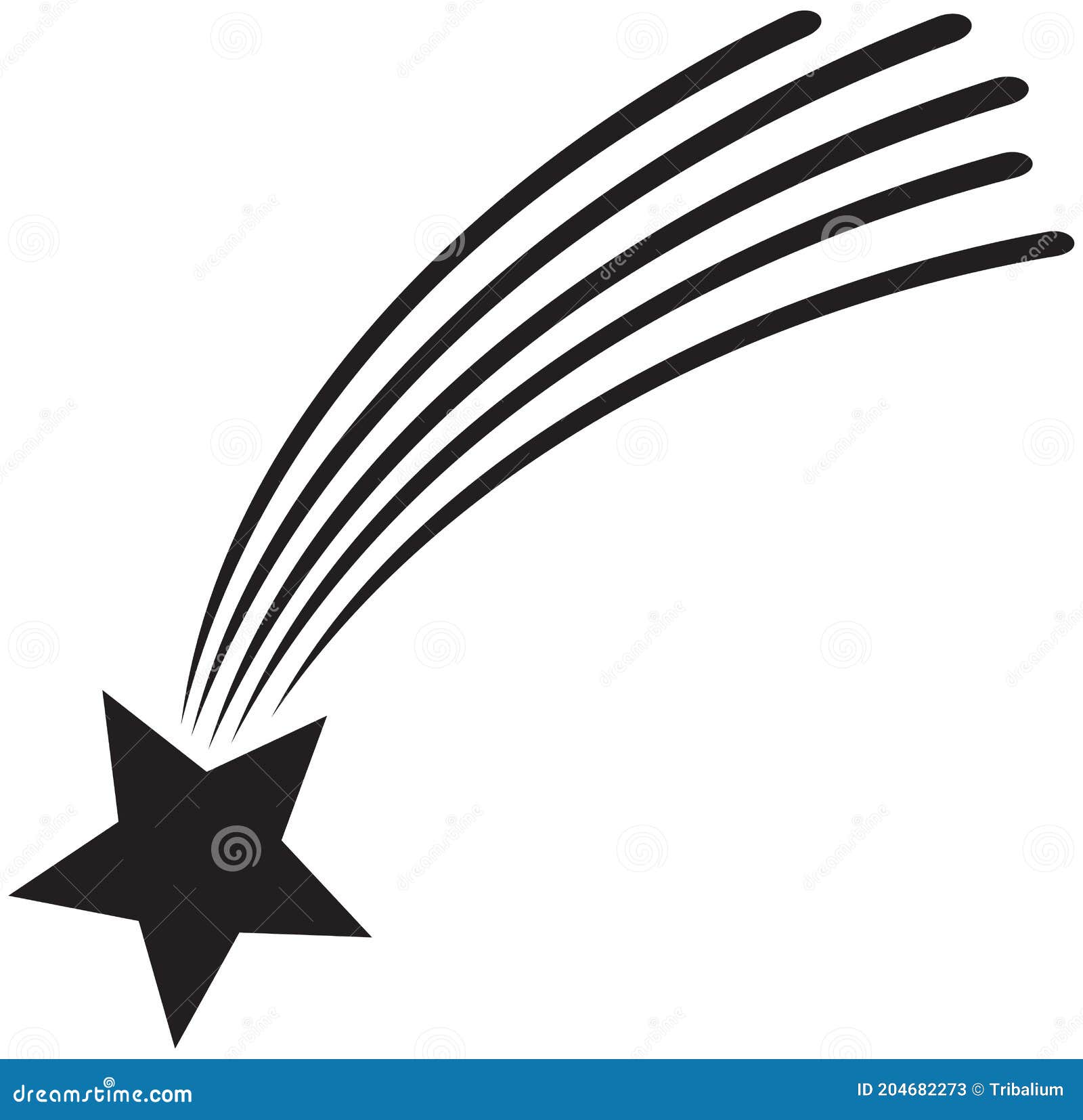 Falling or Shooting Star Vector Illustration Stock Vector ...