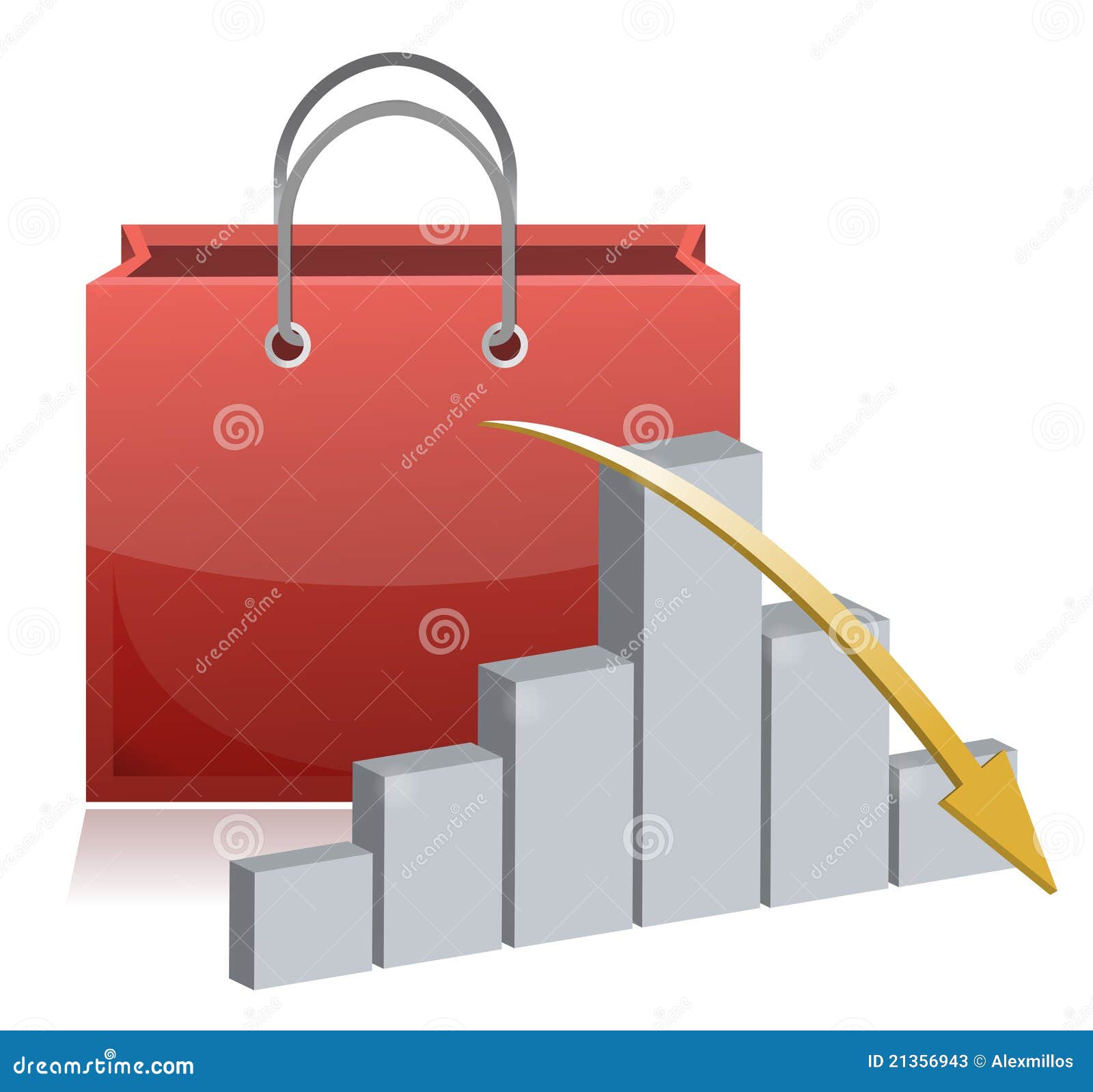 Falling Shopping Sale Illustration Stock Vector - Illustration of ...