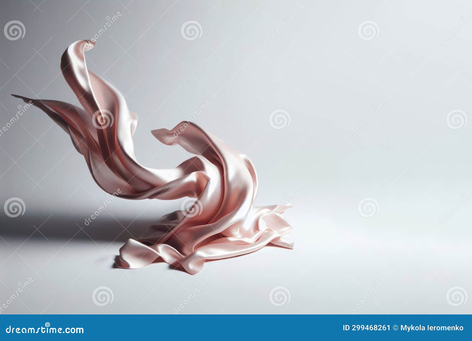 Falling Silk Fabric. Place for Text. Stock Illustration - Illustration ...