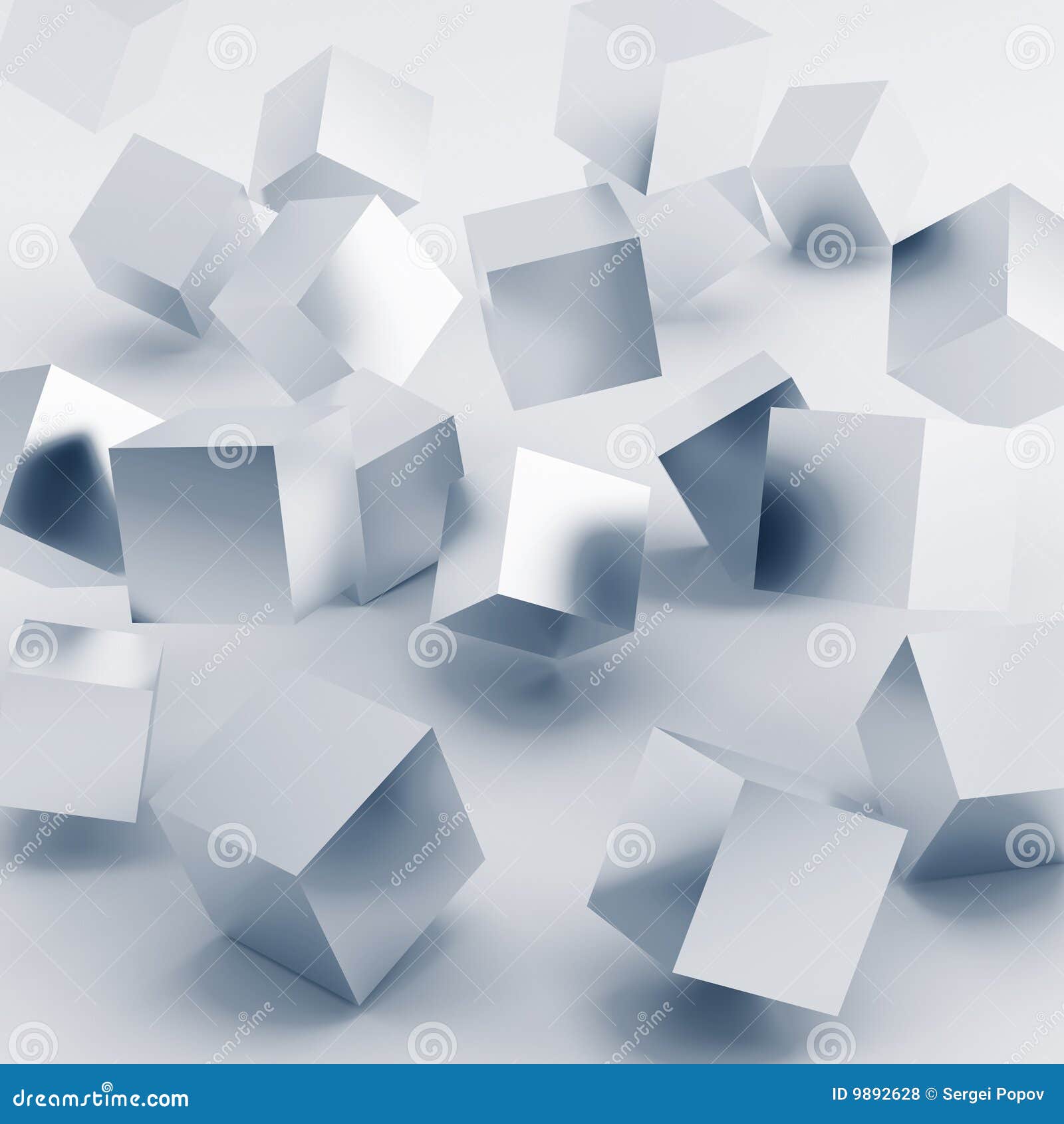 Falling silver cubes stock illustration. Illustration of abstract - 9892628