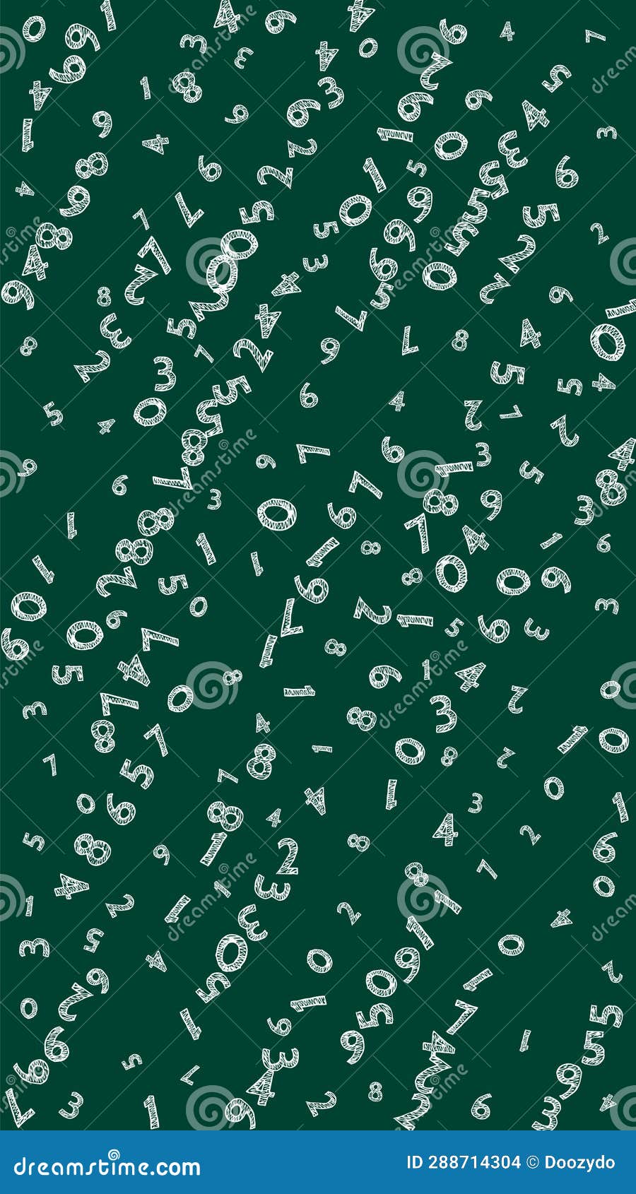 Falling Sketch Chalk Numbers. Math Stock Illustration - Illustration of ...