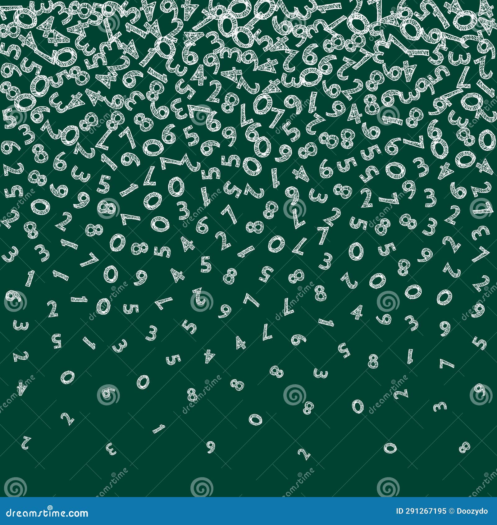 Falling Sketch Chalk Numbers. Math Stock Image - Image of arithmetics ...