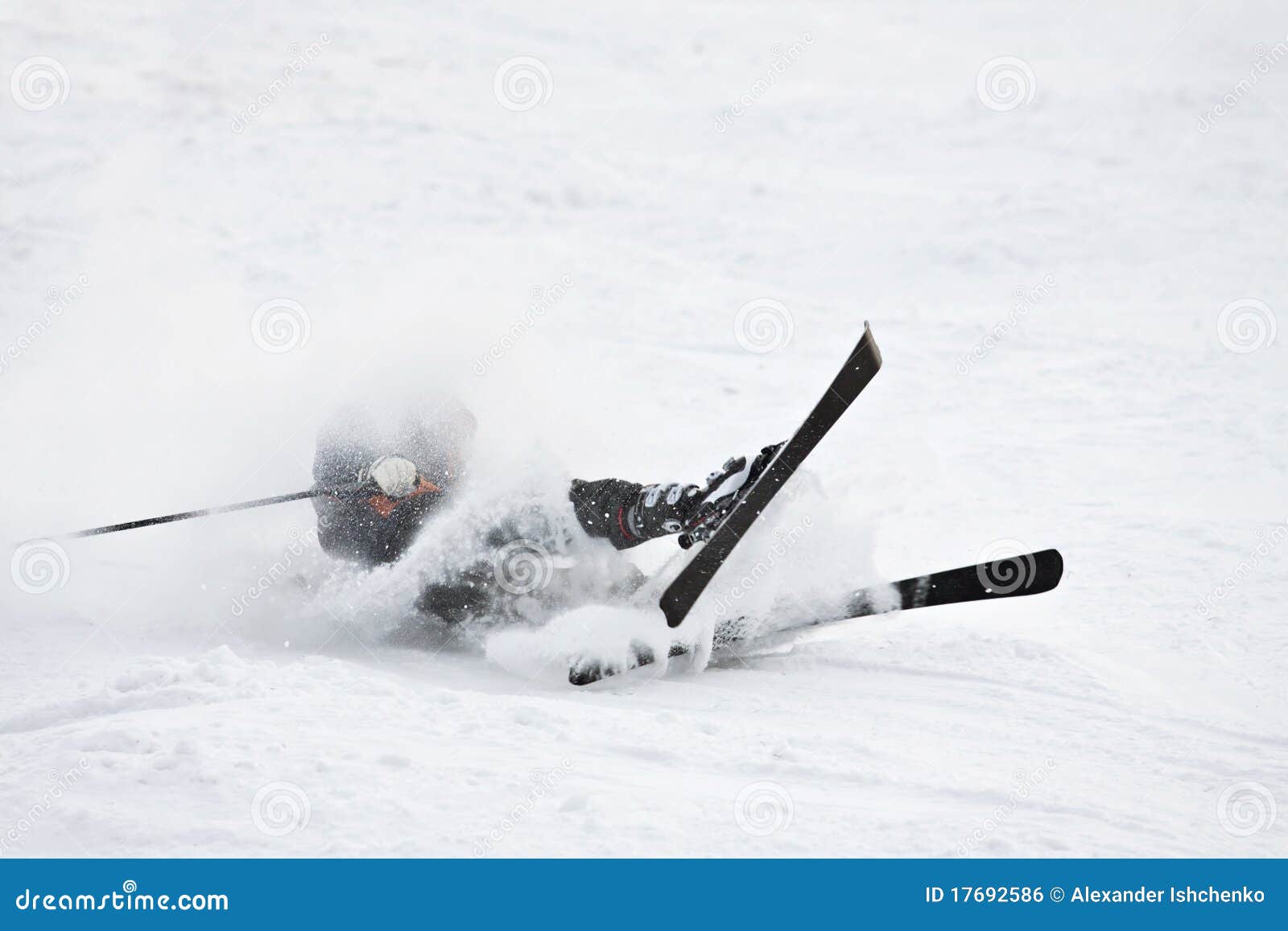 Falling skier. stock photo. Image of skier, misfortune - 17692586