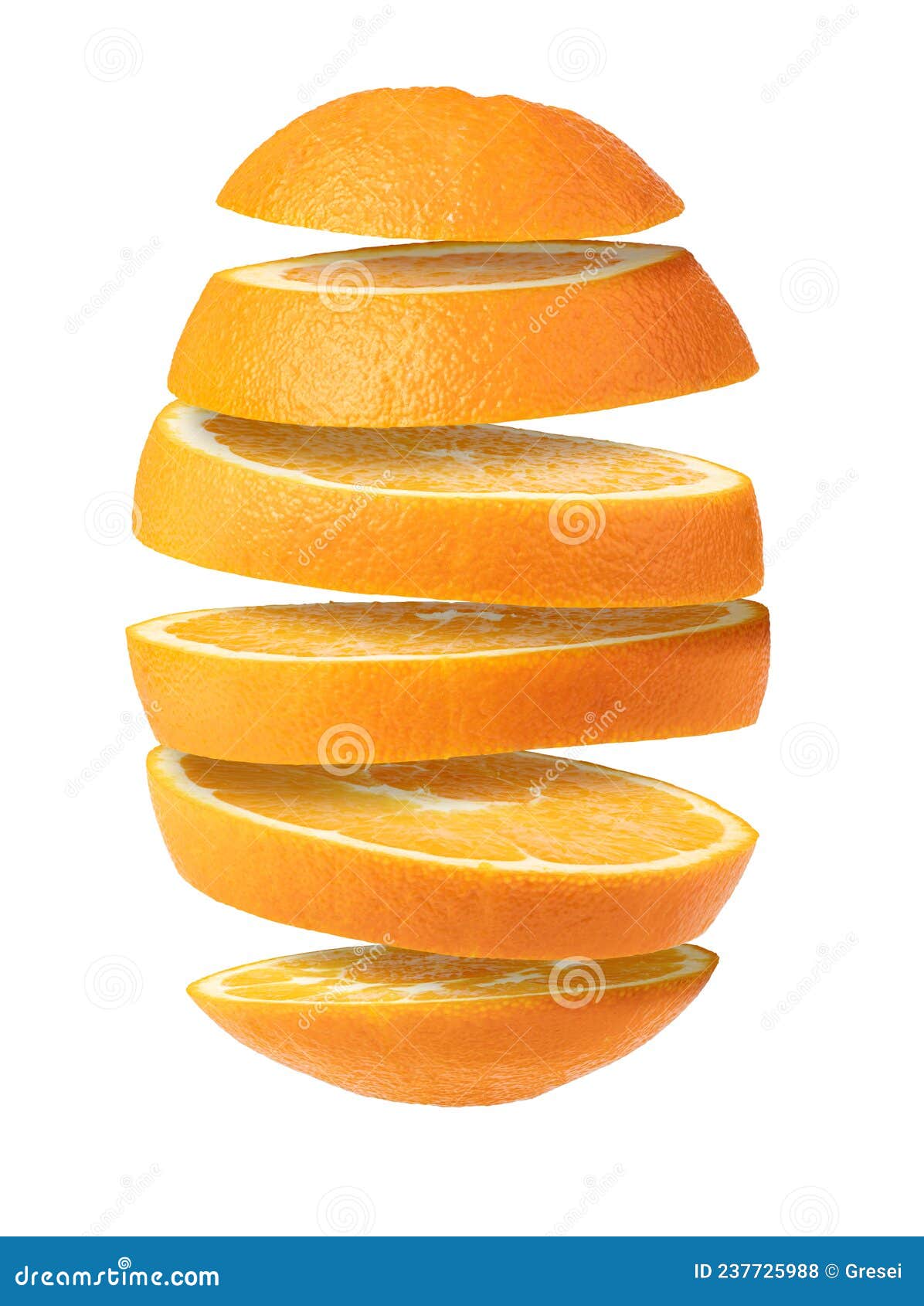Falling Sliced Orange Fruit Stock Photo - Image of juicy, tasty: 237725988