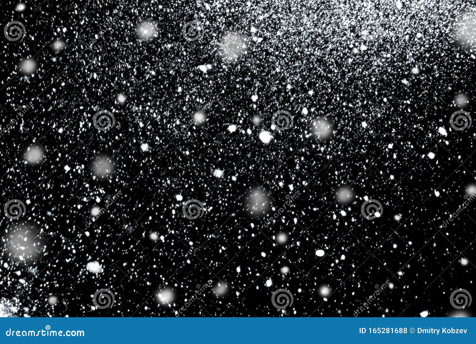 Falling Snow on a Black Background. Winter Snow Background Stock ...