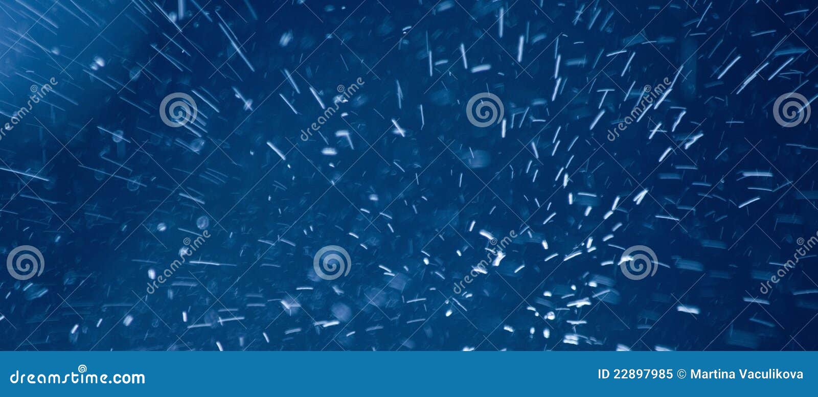 Falling Snow - Blue Abstract Background Stock Image - Image of banner ...