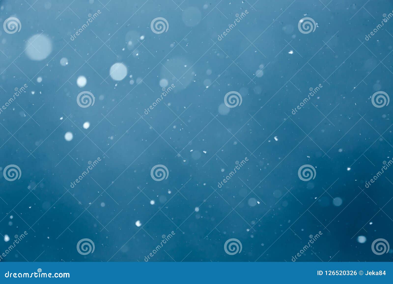 Falling Snow on the Blue Background Stock Photo - Image of design, cold ...
