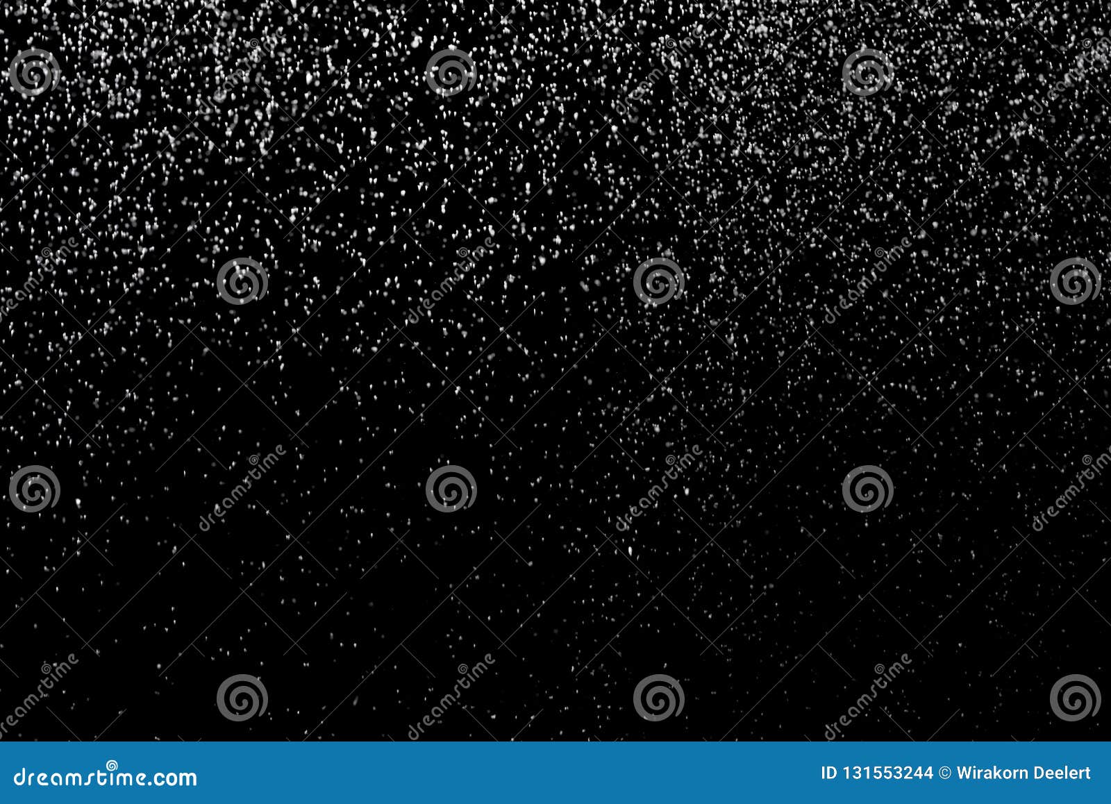 Falling Snow Down on the Black Background Stock Photo - Image of black ...