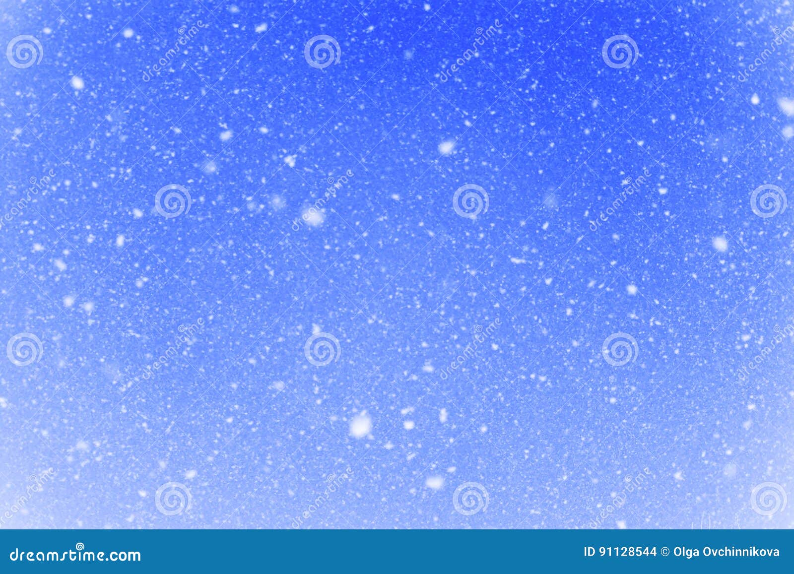 Falling Snow Flakes during the Snowfall from the Sky. Stock Photo ...