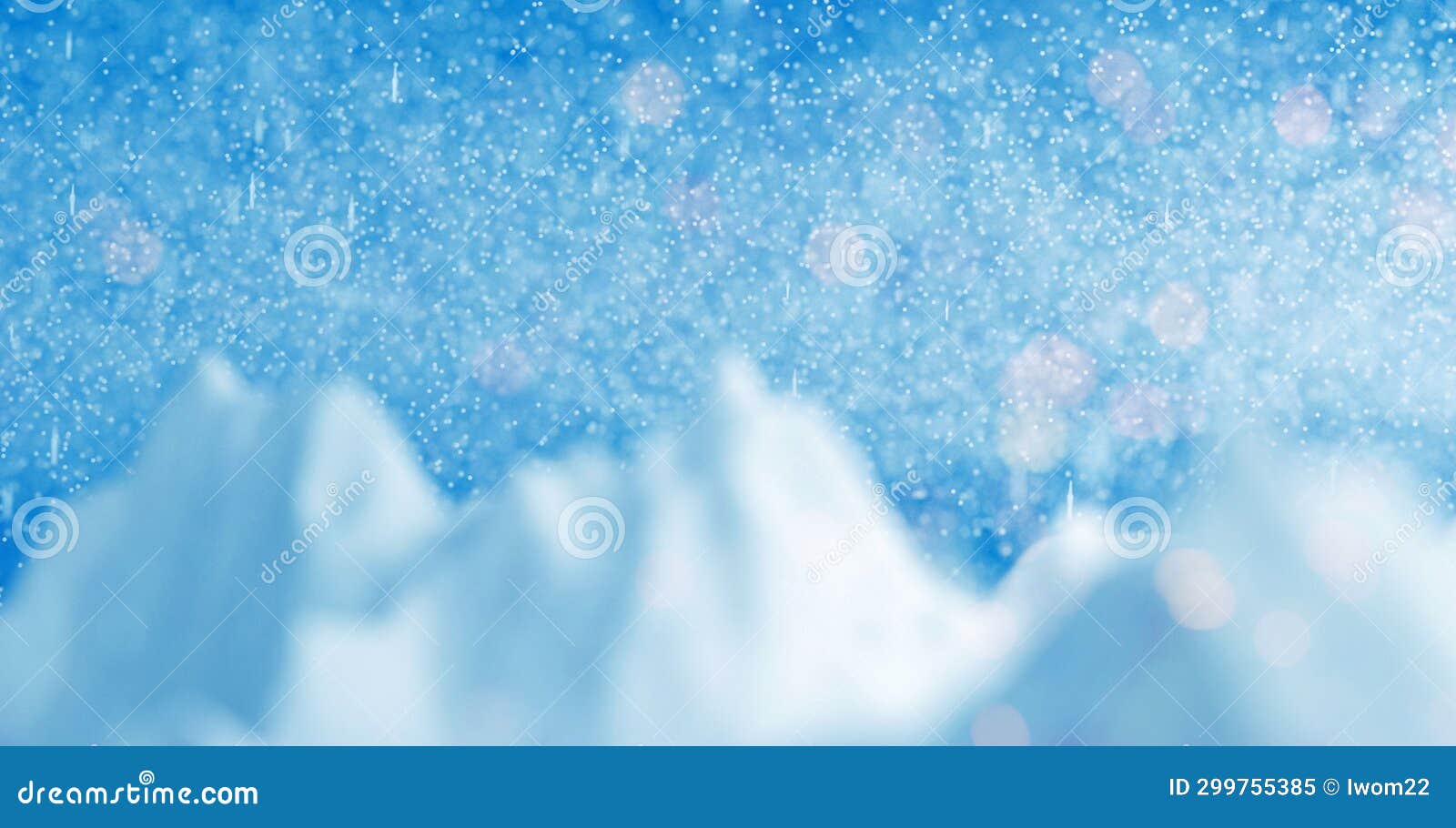 Falling Snow in the Mountains. Christmas Background. Stock Illustration ...