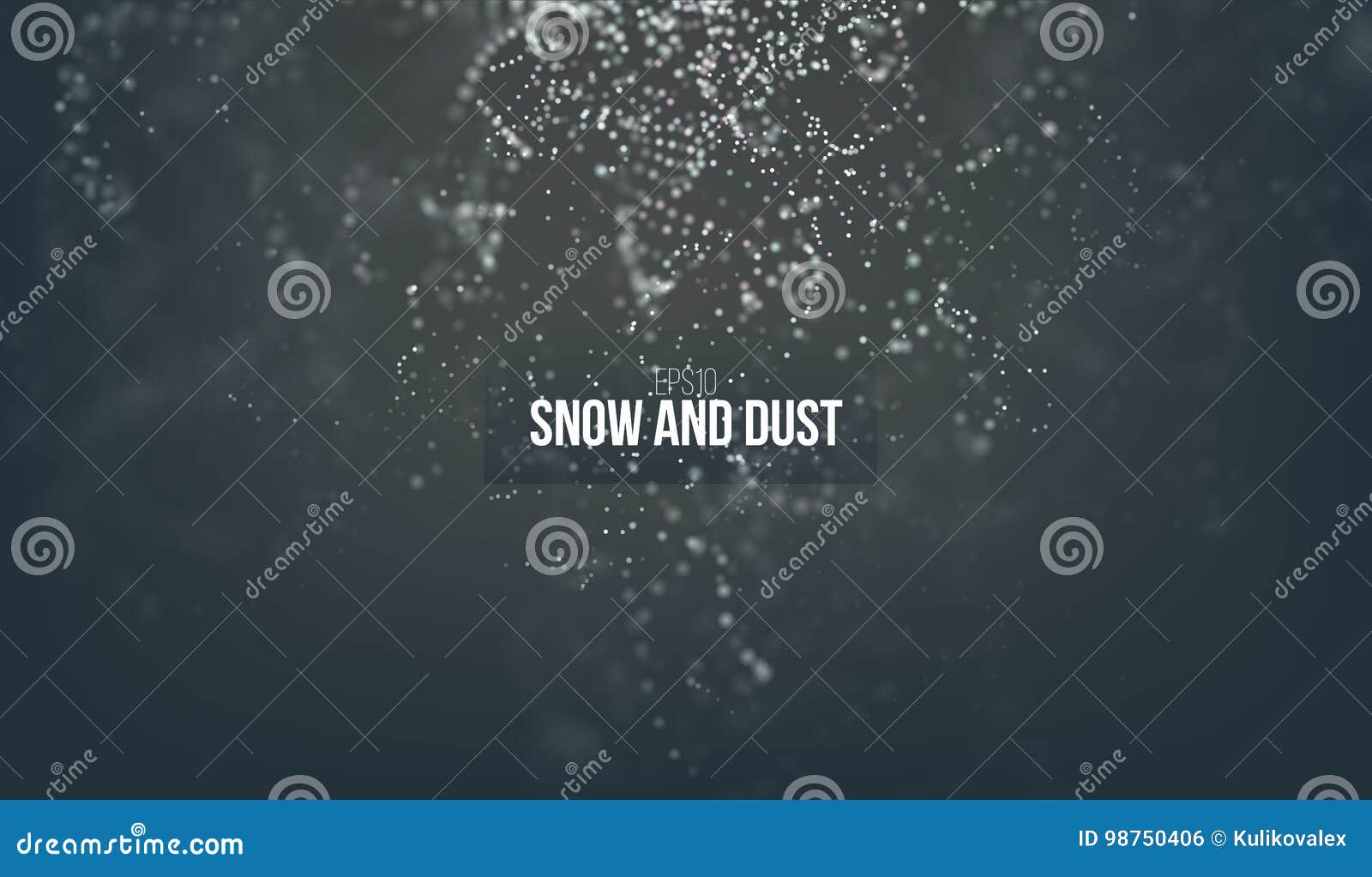 Falling Snow Particles Flying on the Air. Fantasy Dust on the Dark ...