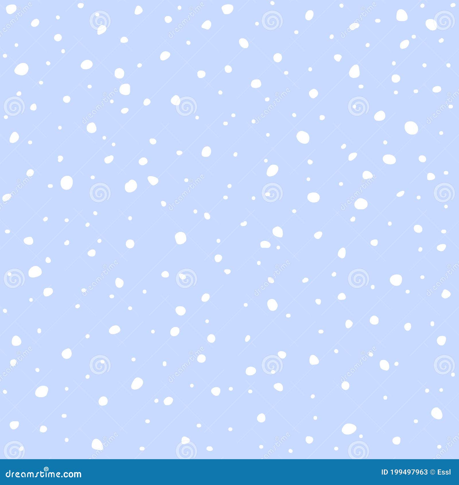 Falling Snow Seamless Pattern. White Snow Stock Vector - Illustration ...
