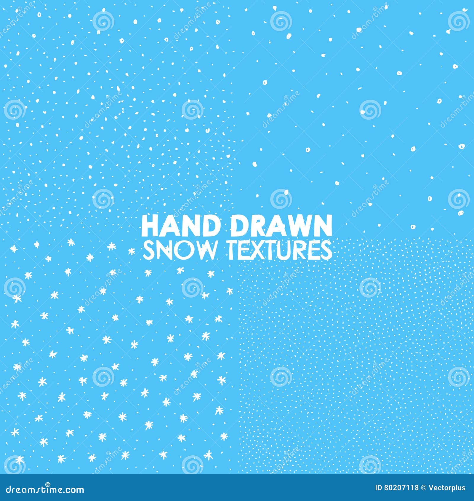 Falling Snow Seamless Pattern. White Splash on Blue Background Stock ...