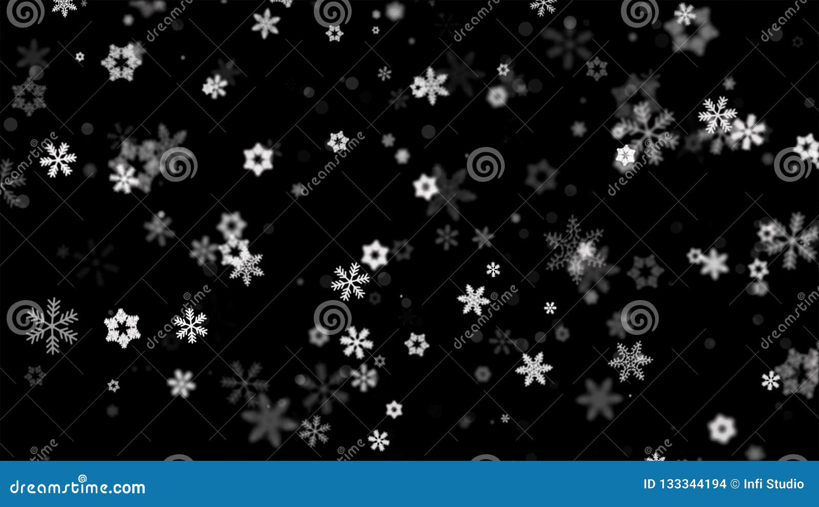 Falling Snow with Transparency Alpha Looped Animation Background. Stock ...