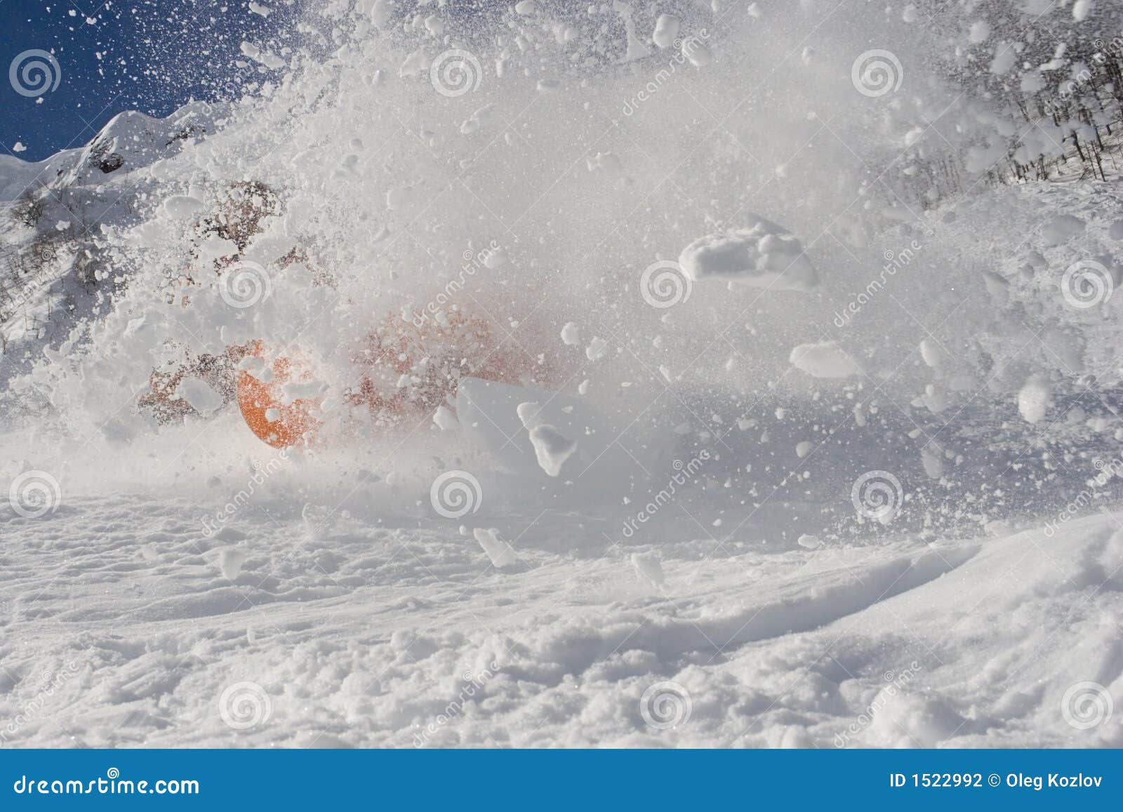 Falling snowboarder stock photo. Image of snowboarding - 1522992