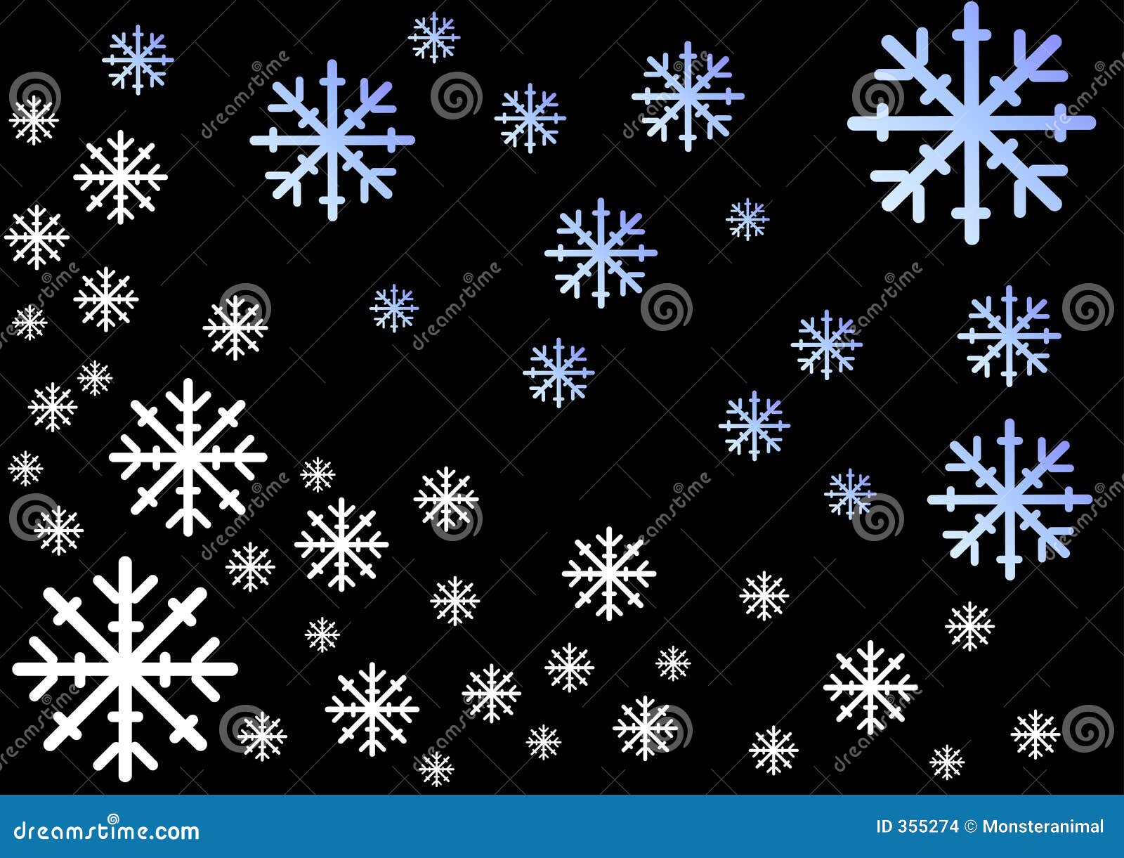 Snowflake Black Background