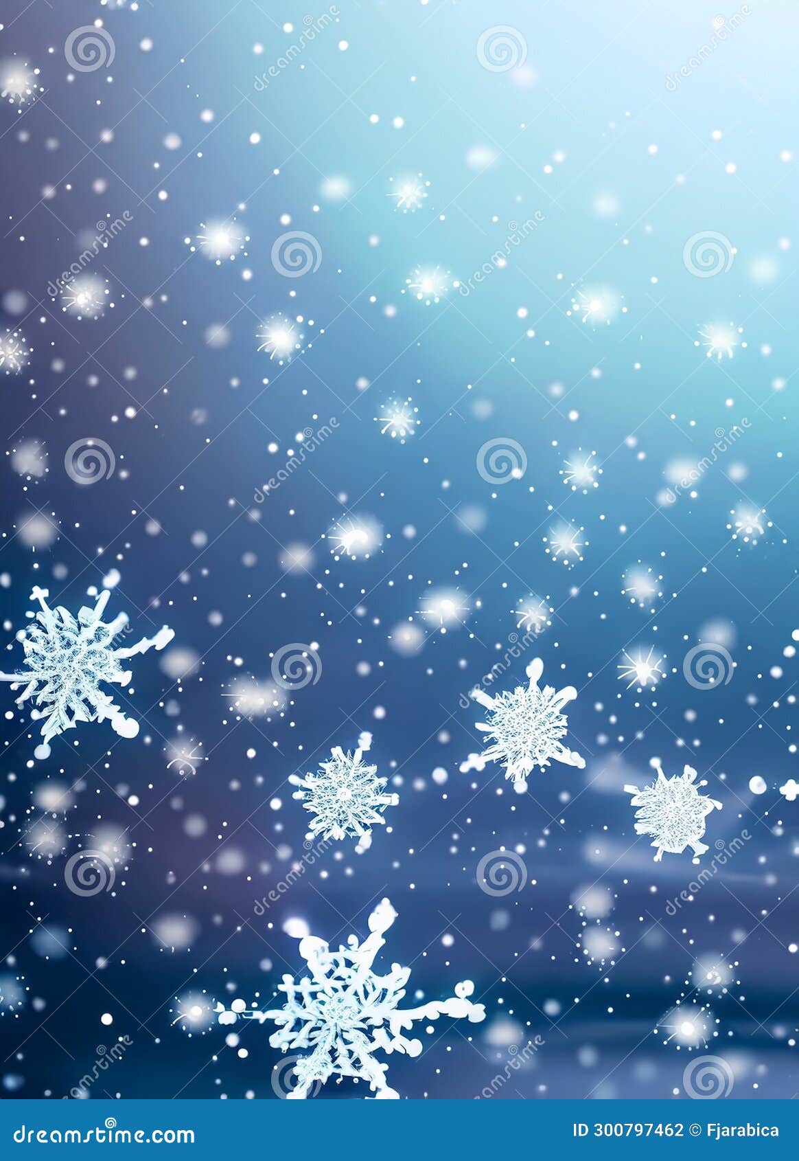 Falling Snowflakes on a Blue Background with Snow Suitable As a ...