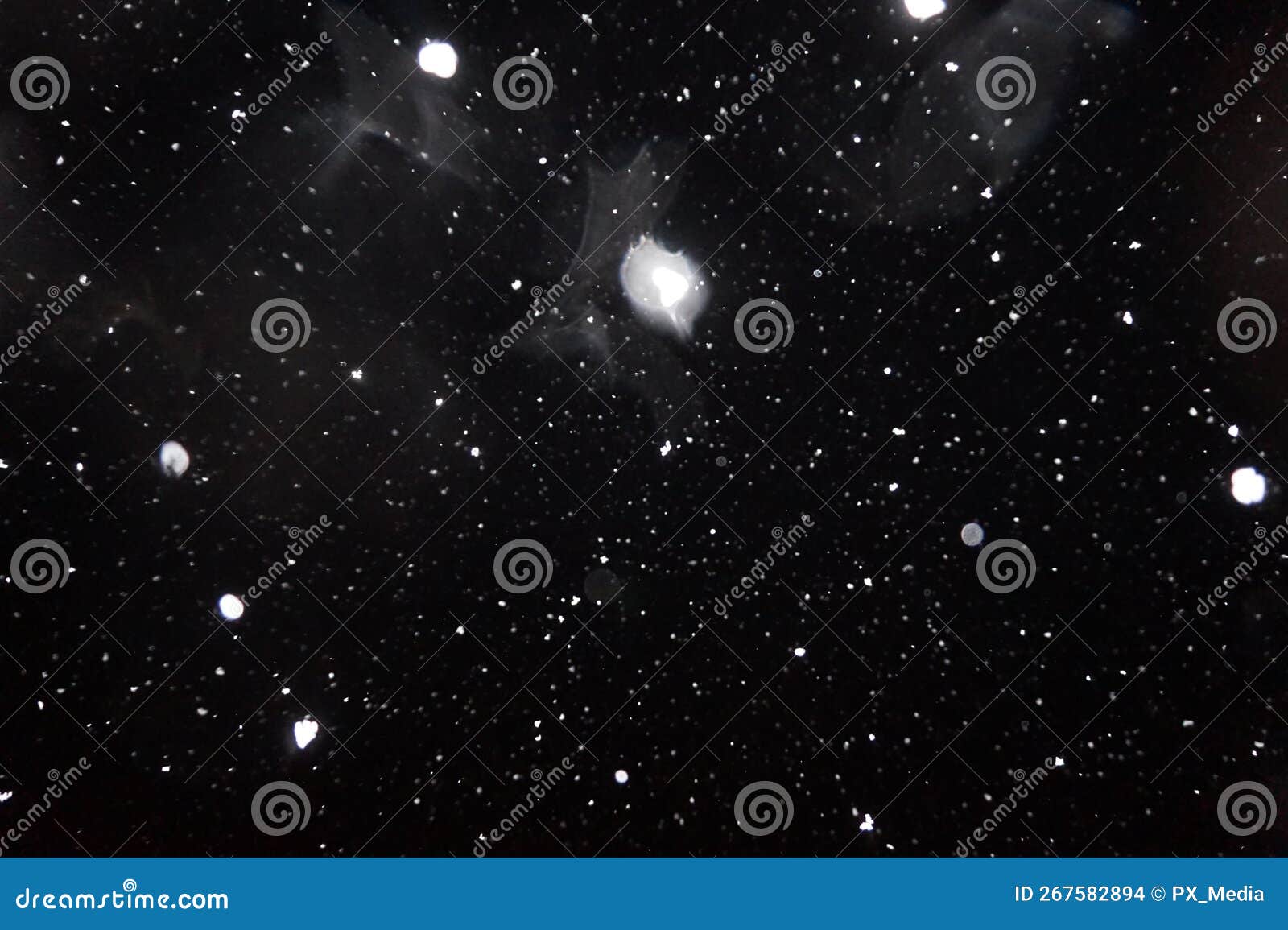 Falling Snowflakes on Night Sky Stock Photo - Image of particles, flake ...