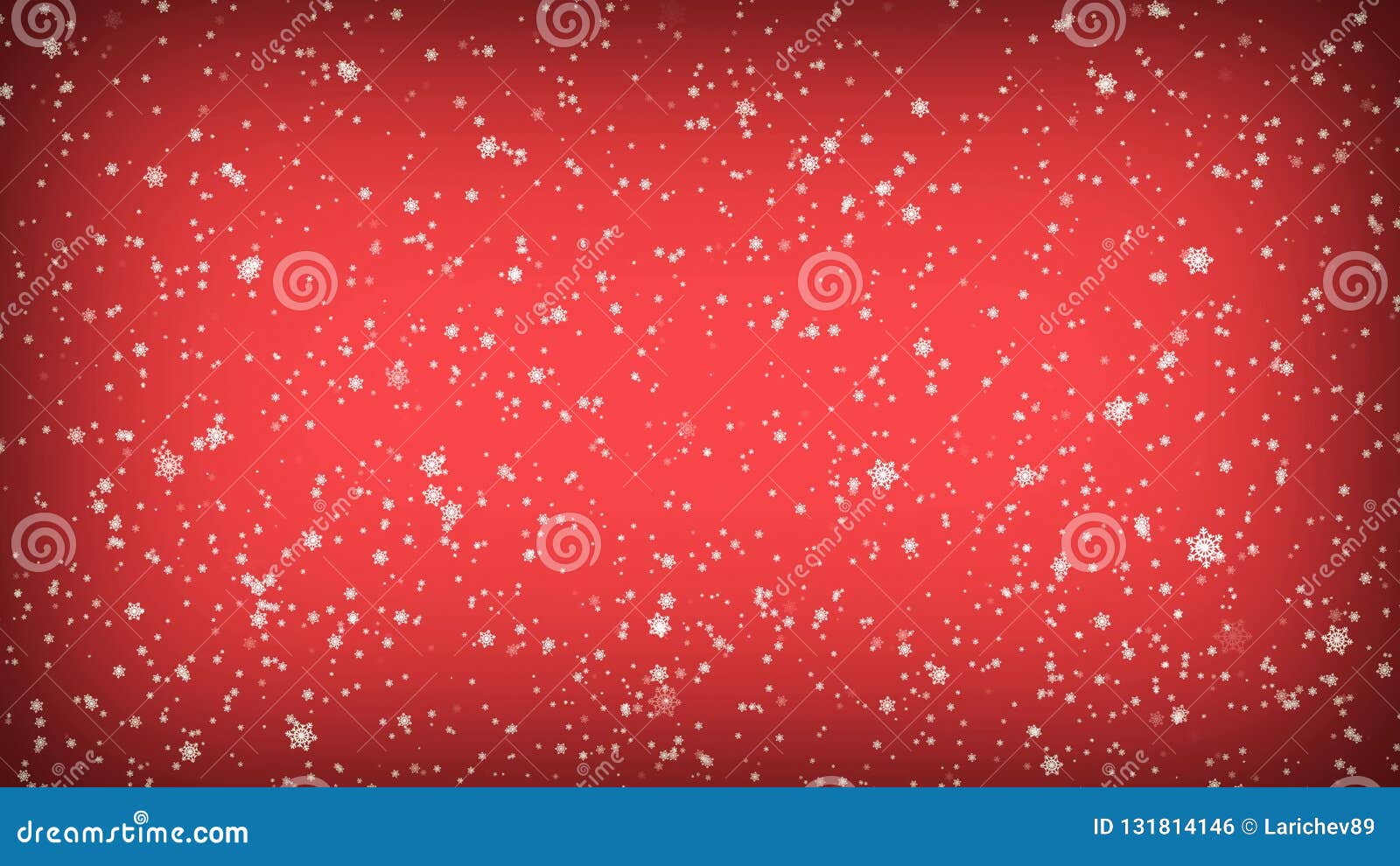 Falling Snowflakes on a Red Background. Christmas Illustration Stock ...