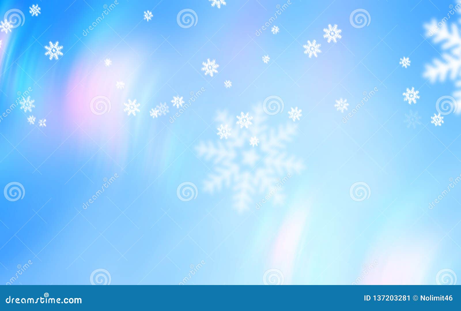 Falling Snowflakes with Shining Effect, Computer Generated Winter ...