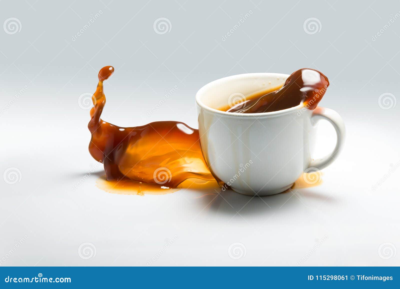 Falling and Spilling of a Cup of Coffee Stock Image - Image of view ...