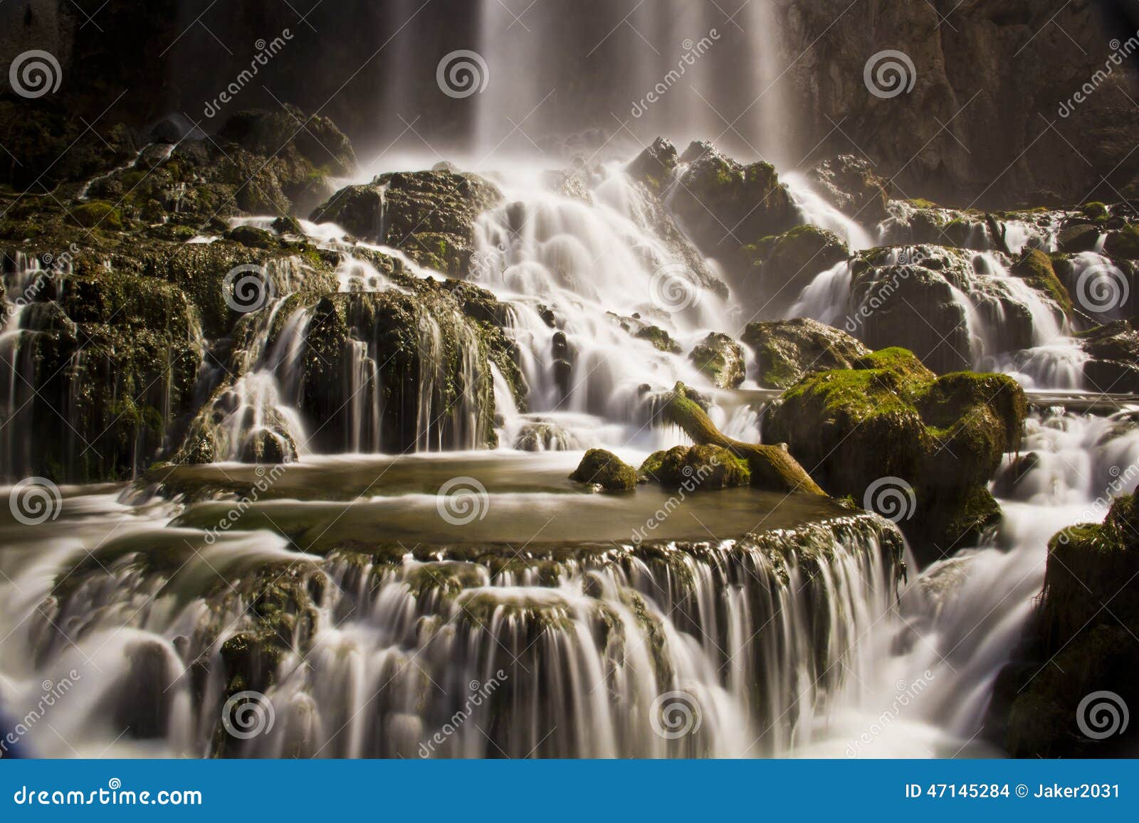 Falling Springs Falls stock photo. Image of water, mountain - 47145284
