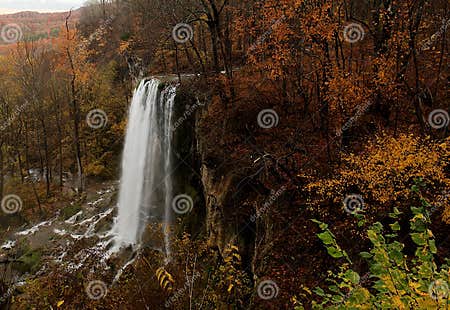 Falling Springs Waterfall in Covington, Virginia. Stock Photo - Image ...
