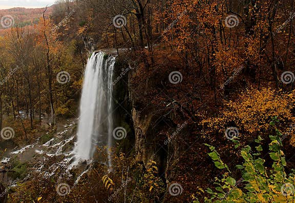Falling Springs Waterfall in Covington, Virginia. Stock Photo - Image ...