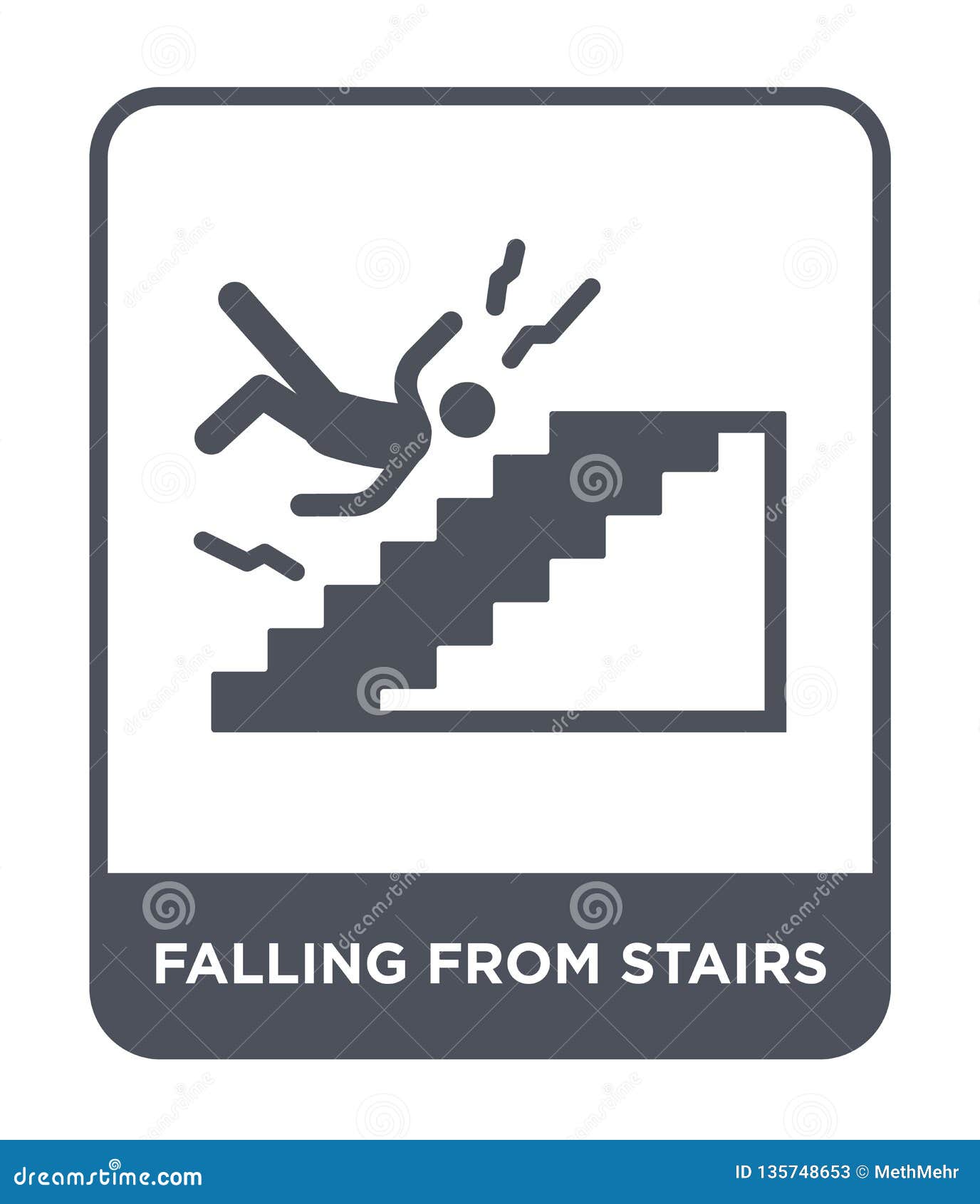 Falling From Stairs Vector Icon Isolated On Transparent Background ...