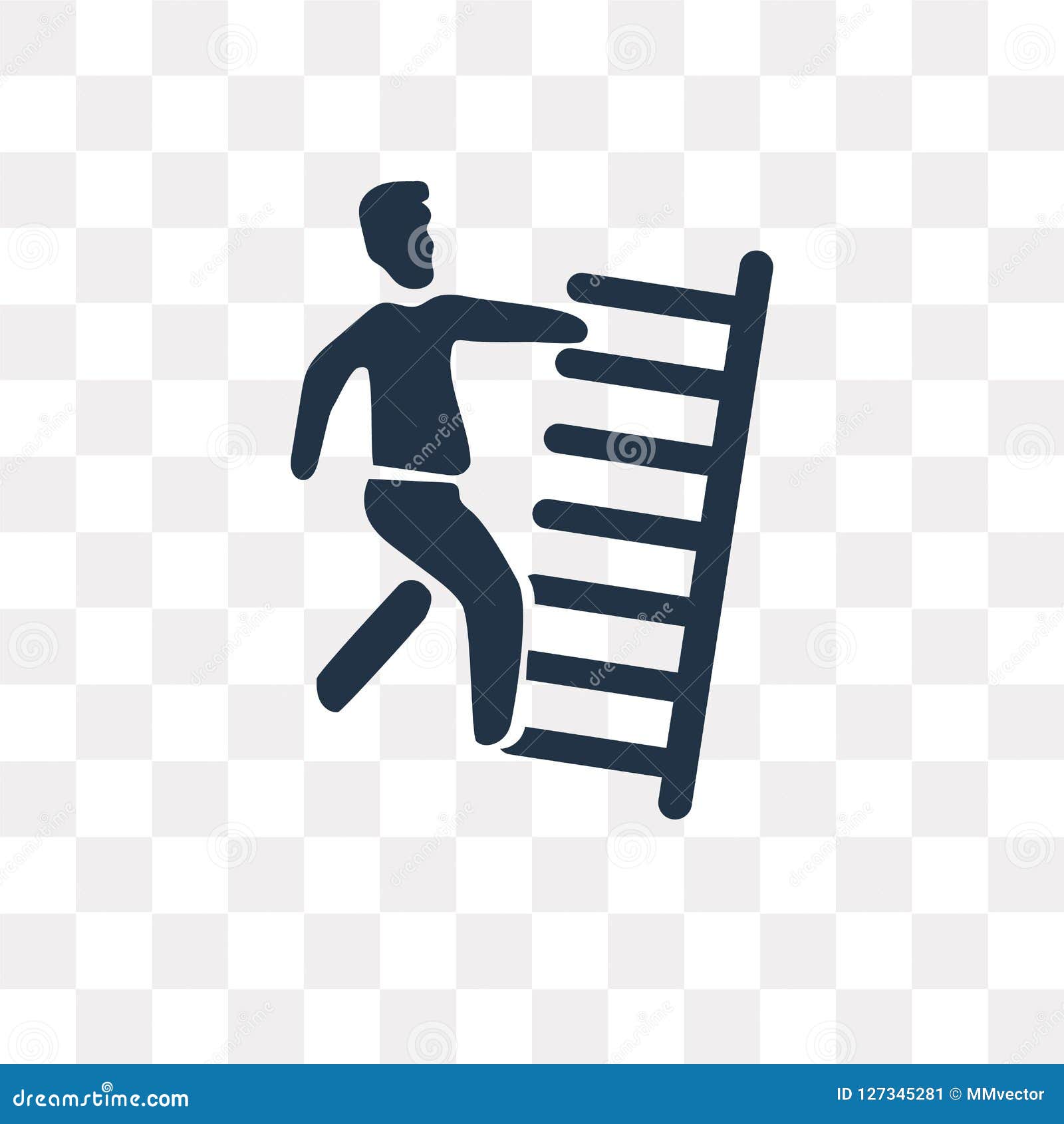 Falling From Stairs Vector Icon Isolated On Transparent Background ...