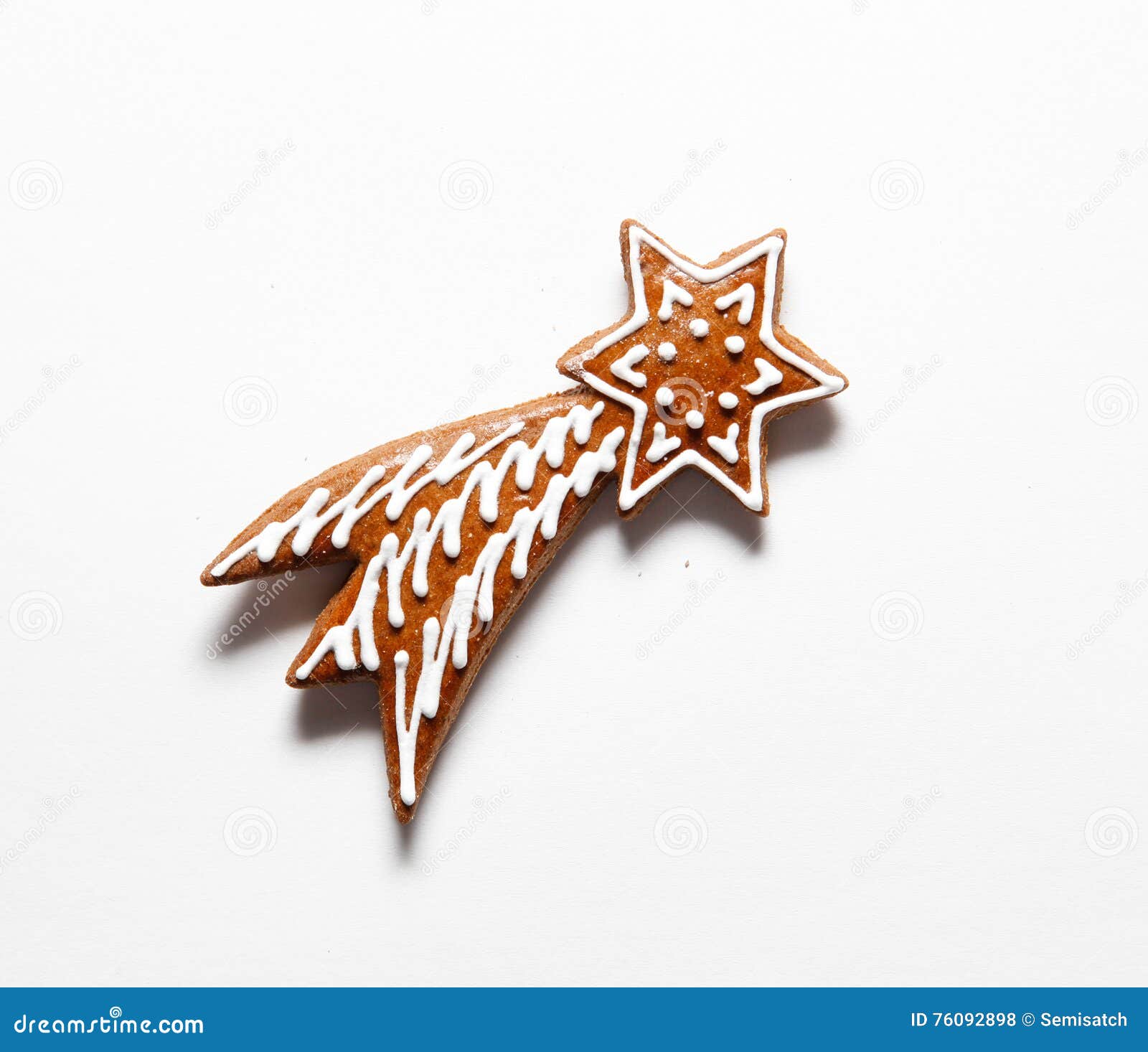 Falling Star. Comet Christmas Concept. Cookies from Gingerbread Stock ...