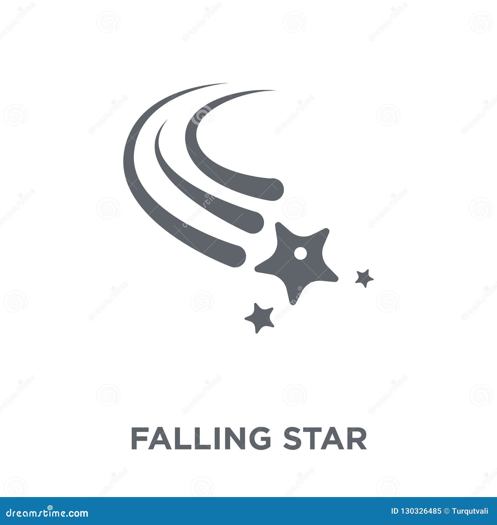 Falling Star Icon from Astronomy Collection. Stock Vector ...