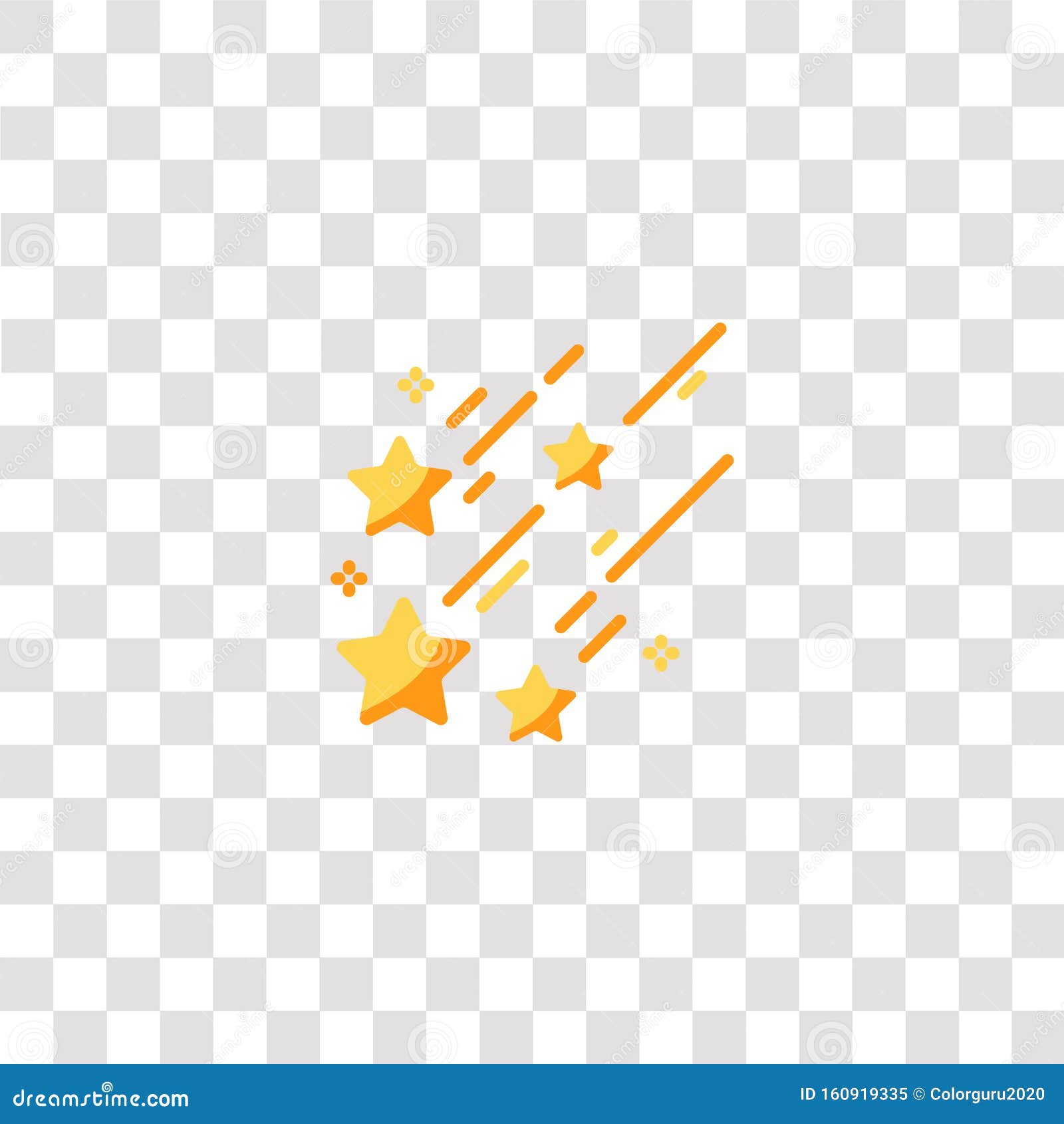 Falling Star Icon Sign and Symbol. Falling Star Color Icon for Website ...