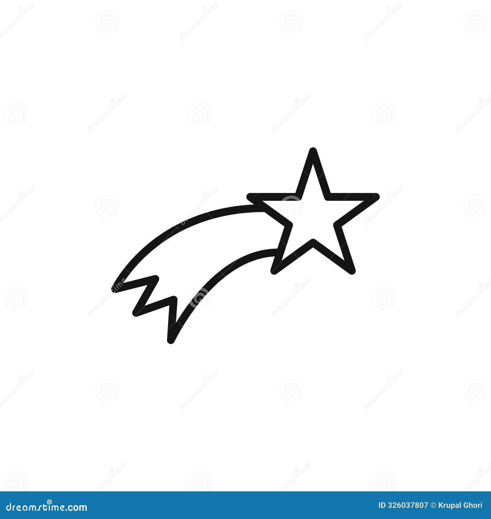Falling Star Logo Sign Vector Outline Stock Illustration - Illustration ...