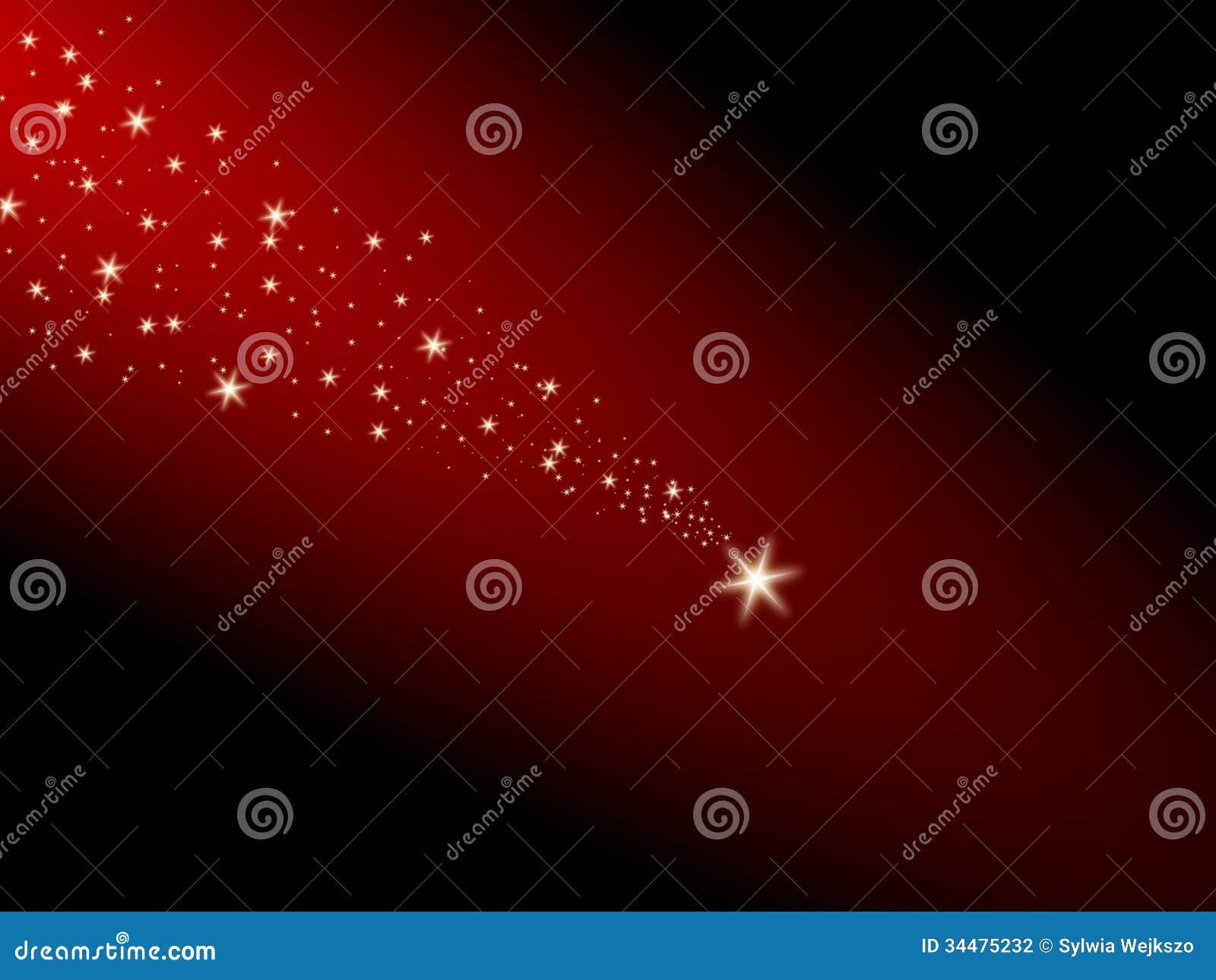 Falling Star on the Night Red Sky Stock Illustration - Illustration of ...