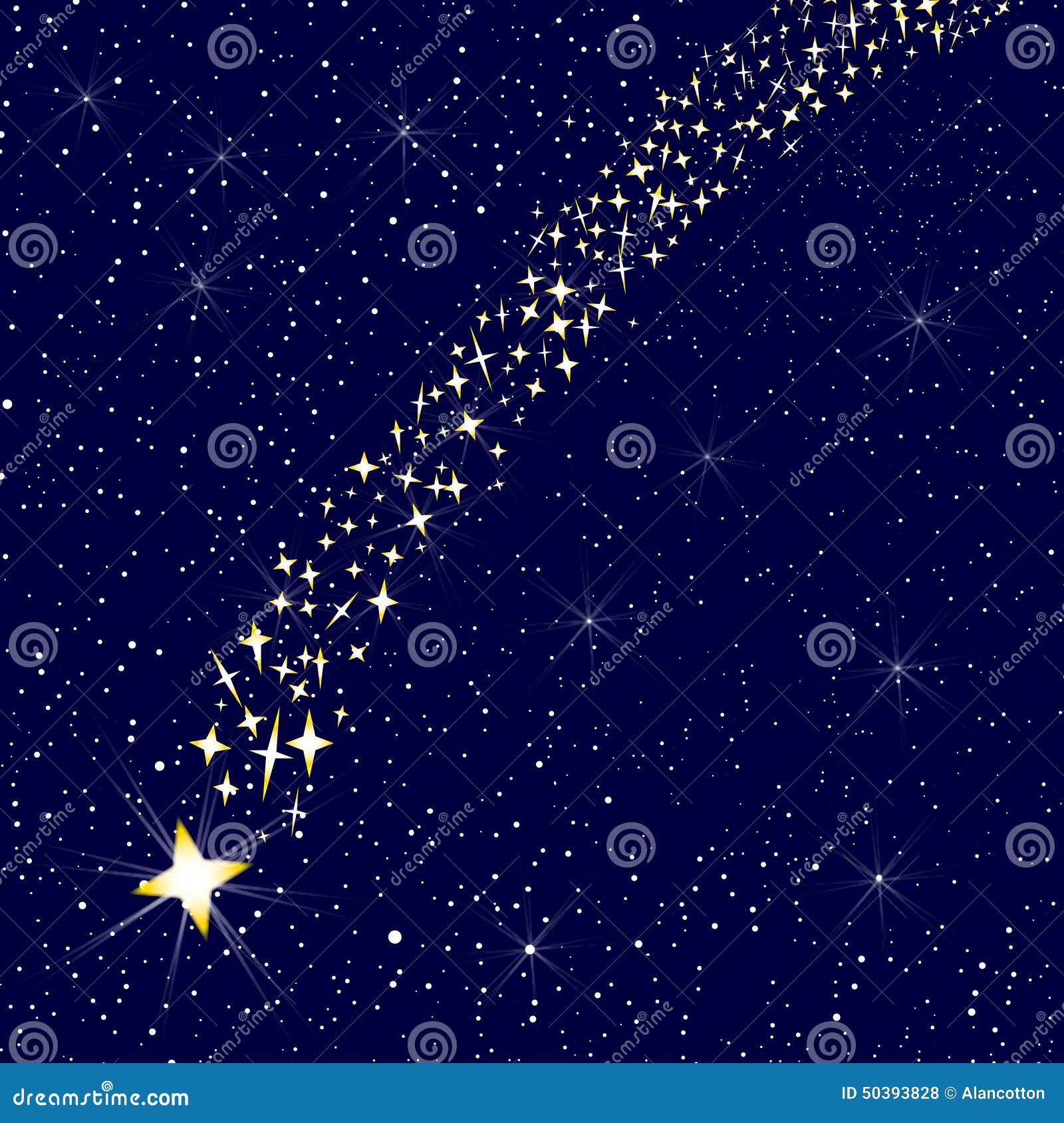 Falling Star. stock illustration. Illustration of comet - 50393828