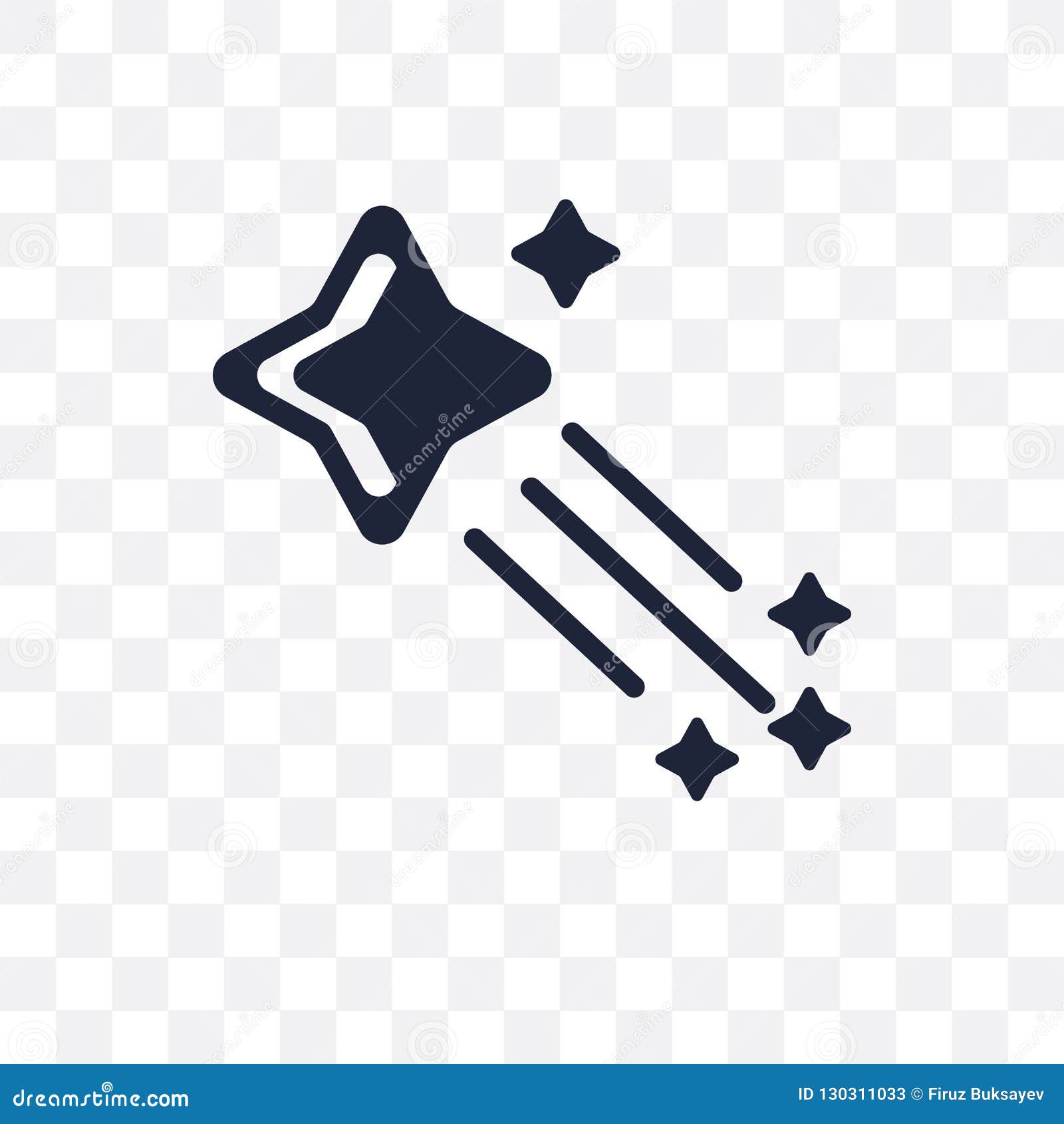 Falling Star Transparent Icon. Falling Star Symbol Design from a Stock ...