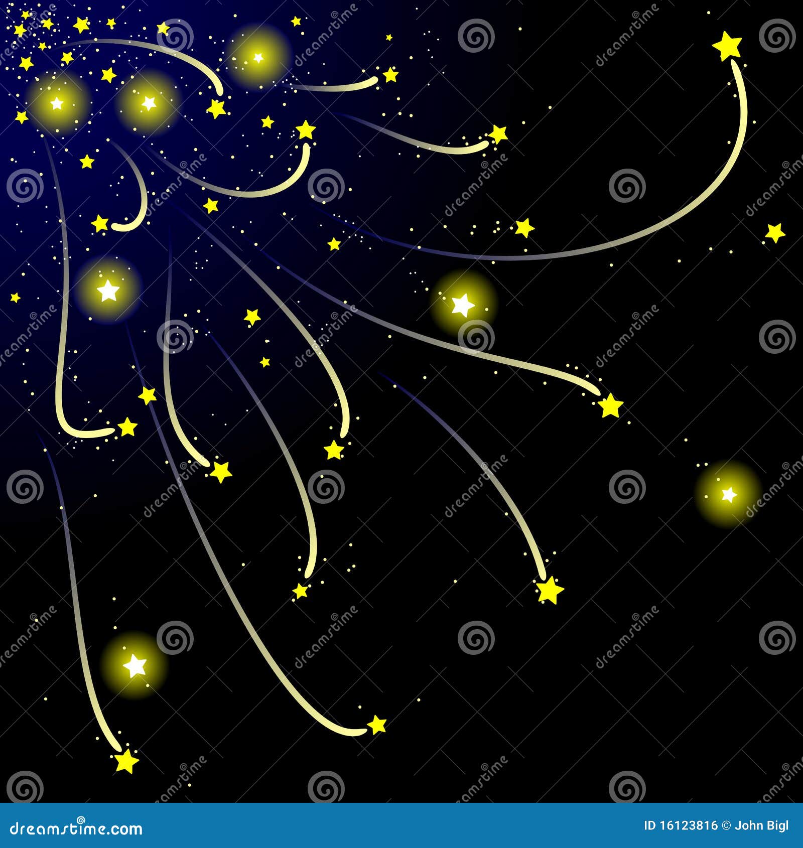Falling Stars Background Vector Illustration | CartoonDealer.com #16123816