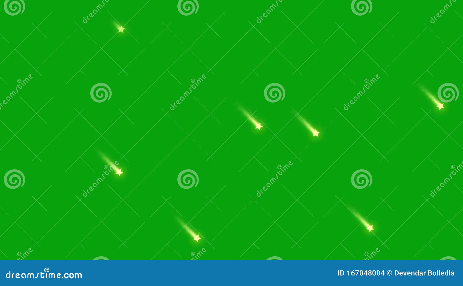 Falling Stars with Green Screen Background Stock Footage - Video of ...