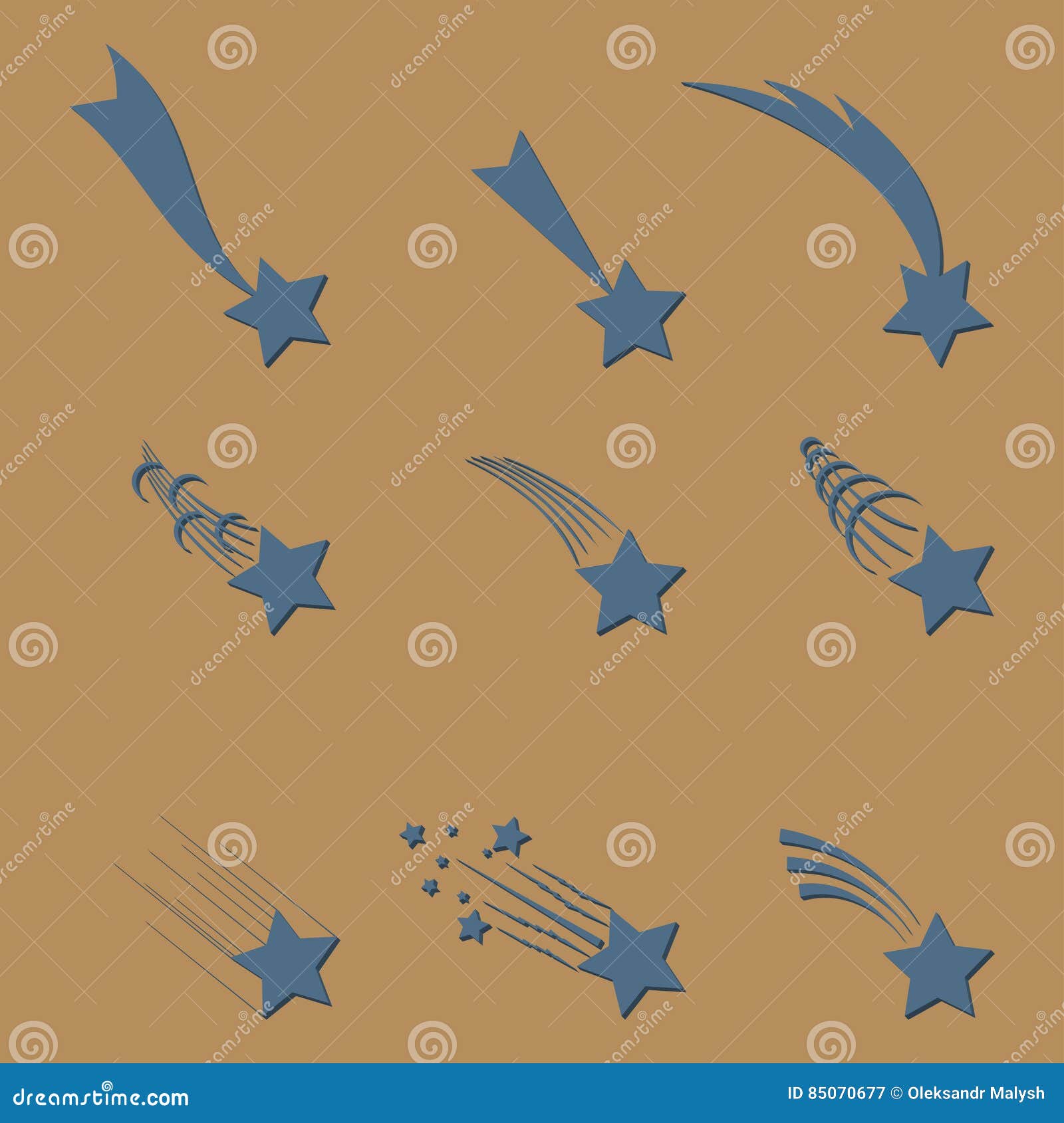 Falling stars vector stock vector. Illustration of meteor - 85070677