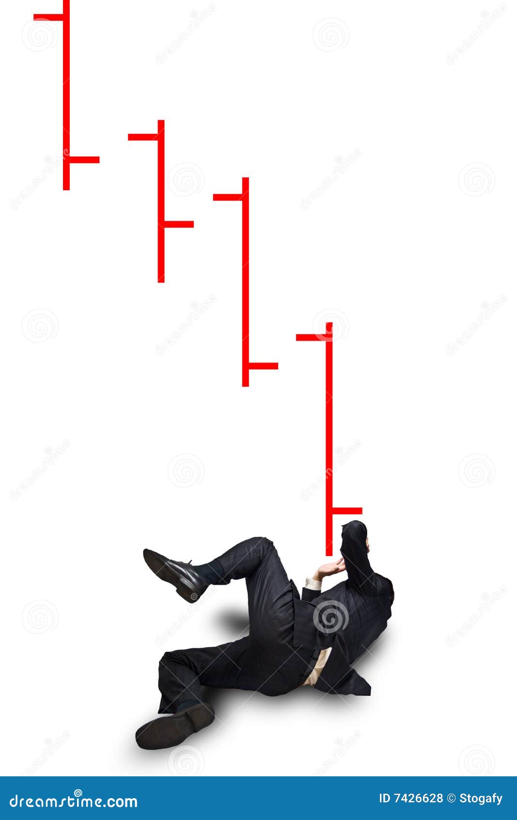 Falling stock market stock illustration. Illustration of economy - 7426628