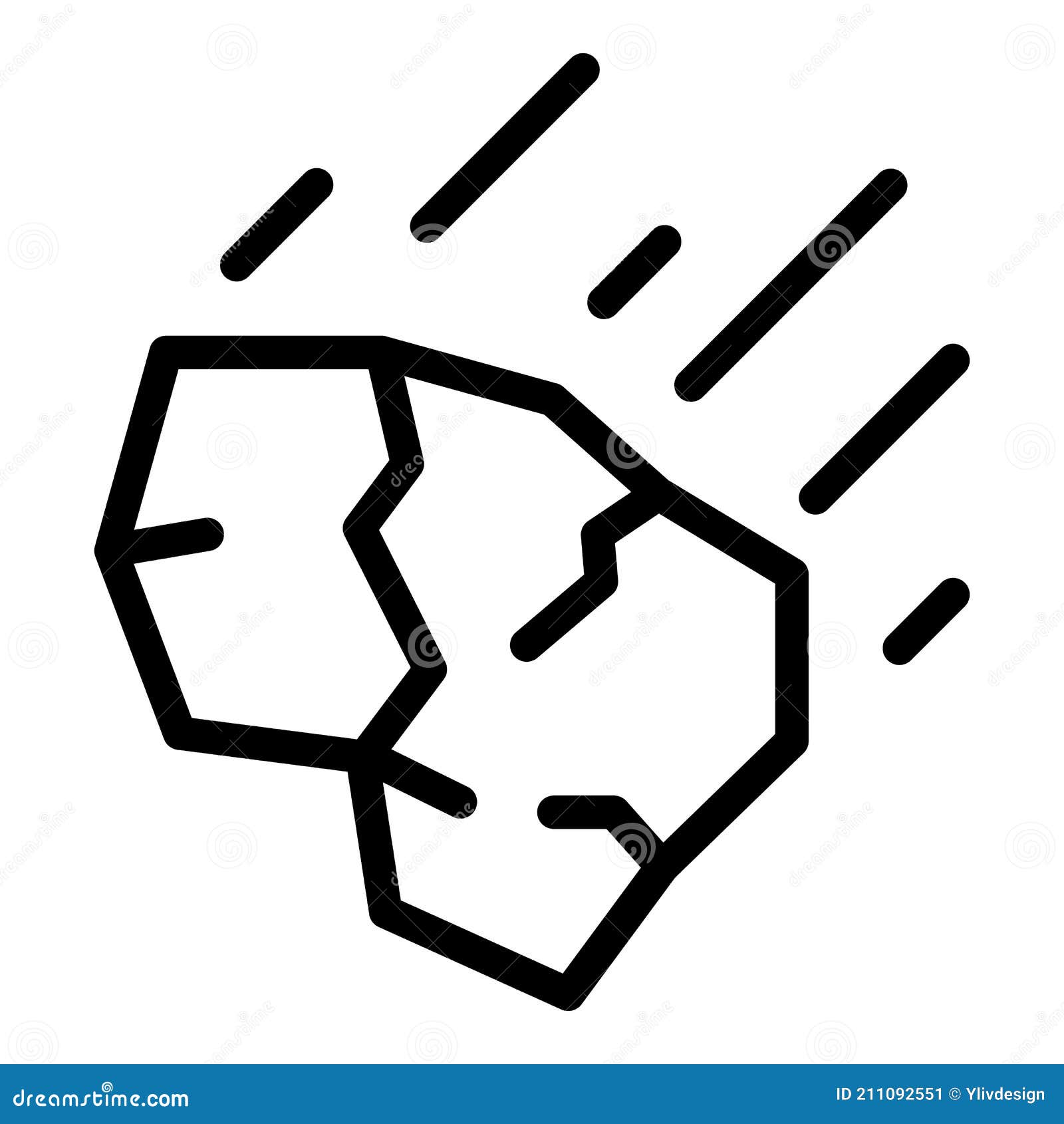 Falling Stone Composition Icon Of Spheric Items Vector Illustration ...